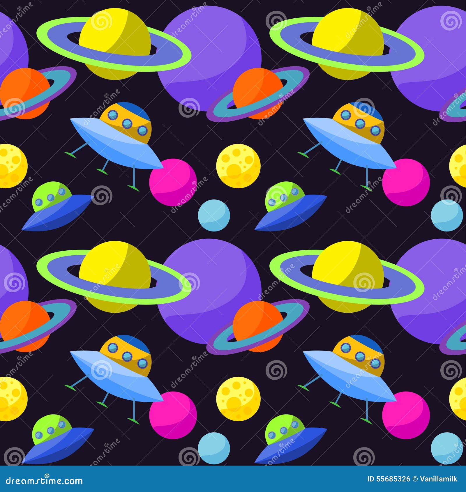 Cosmic Open Space Lineart Minimal Vector Iconset On Multicolor ...