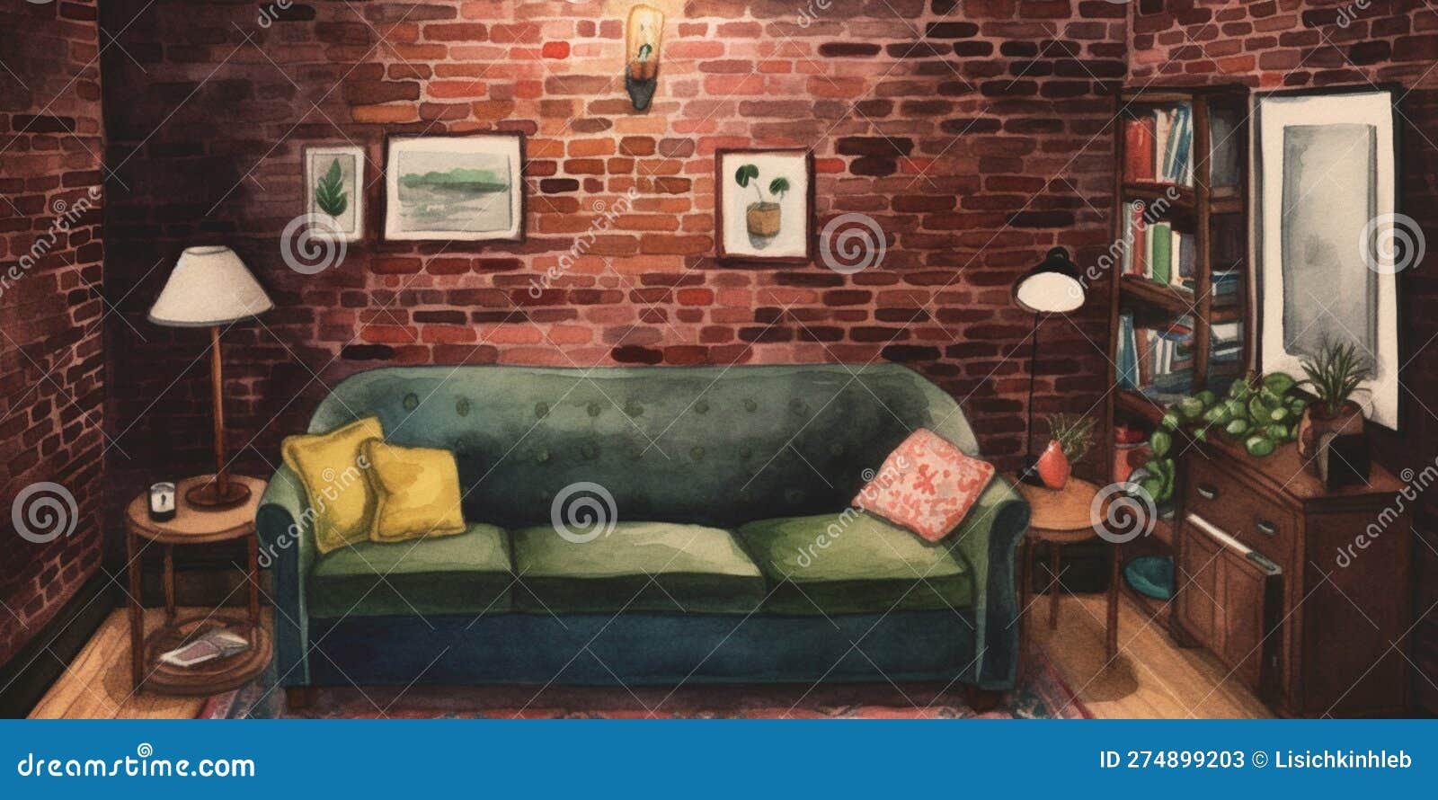 Bright and Cozy Drawing Interior. Living Room Design Created with ...