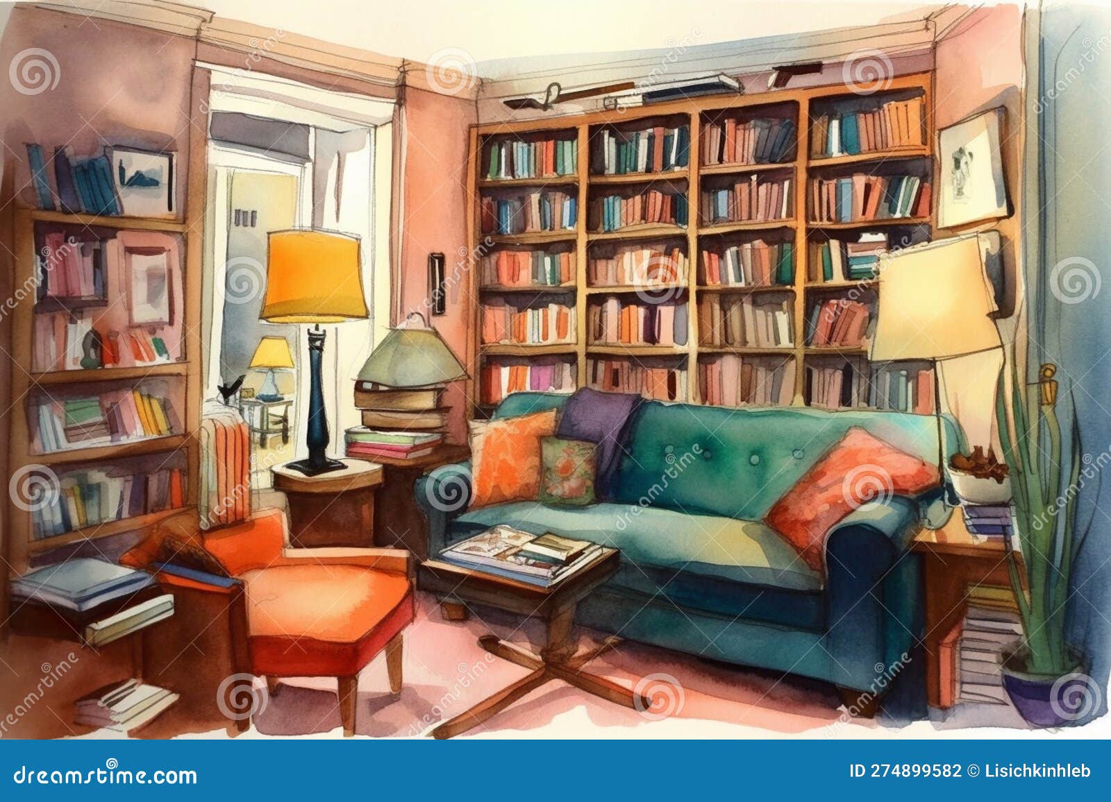 Bright and Cozy Drawing Interior. Living Room Design Created with ...