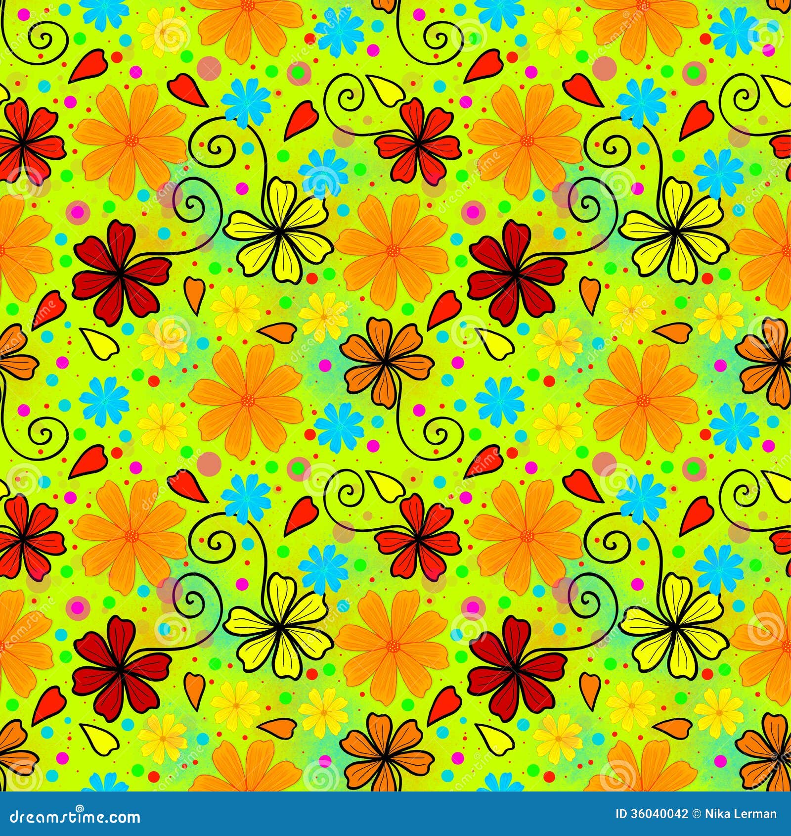 Bright and Crazy Summer Pattern Stock Illustration - Illustration of ...
