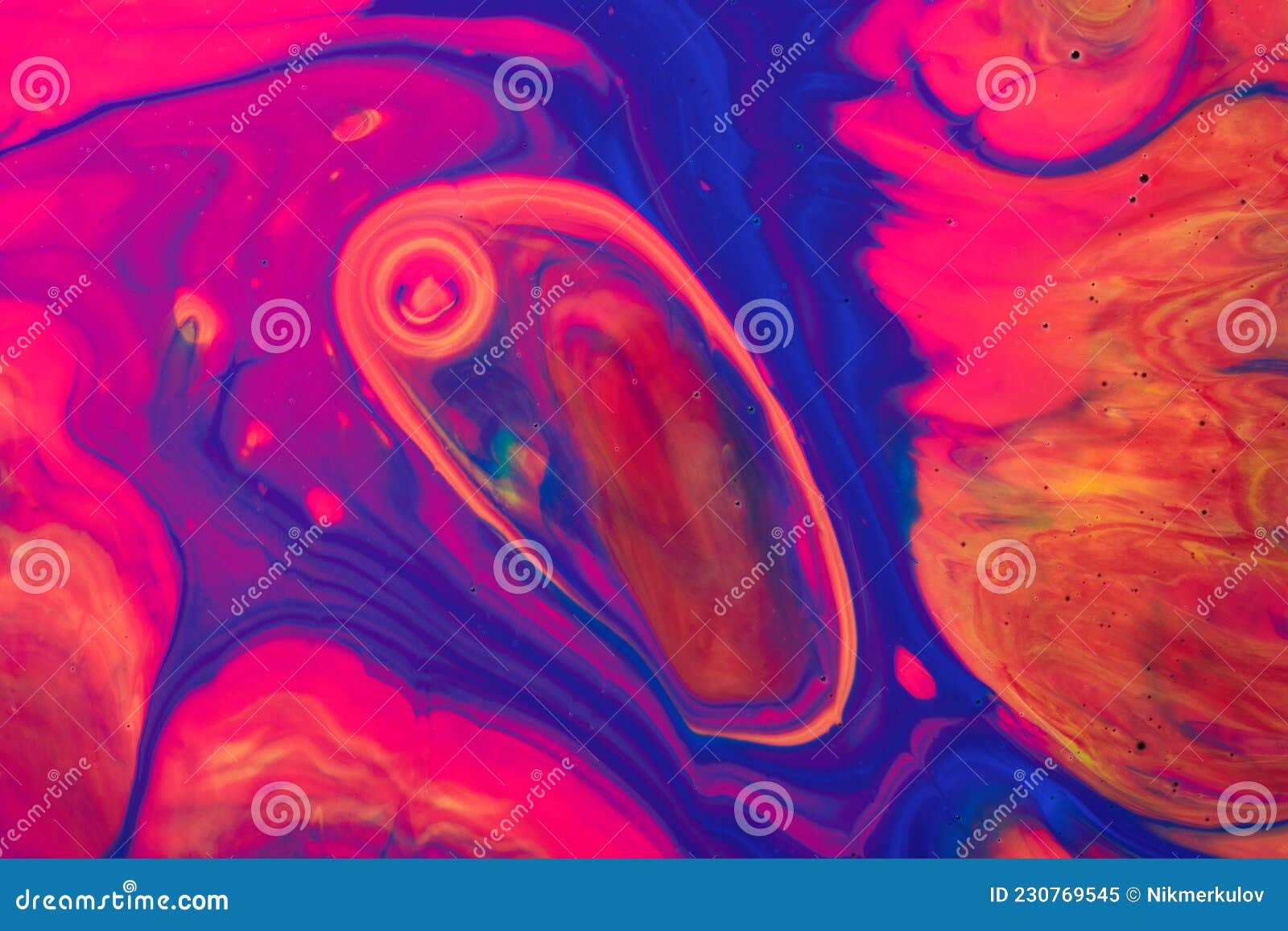 Bright Creative Texture Made by Floating Paints Stock Image - Image of ...