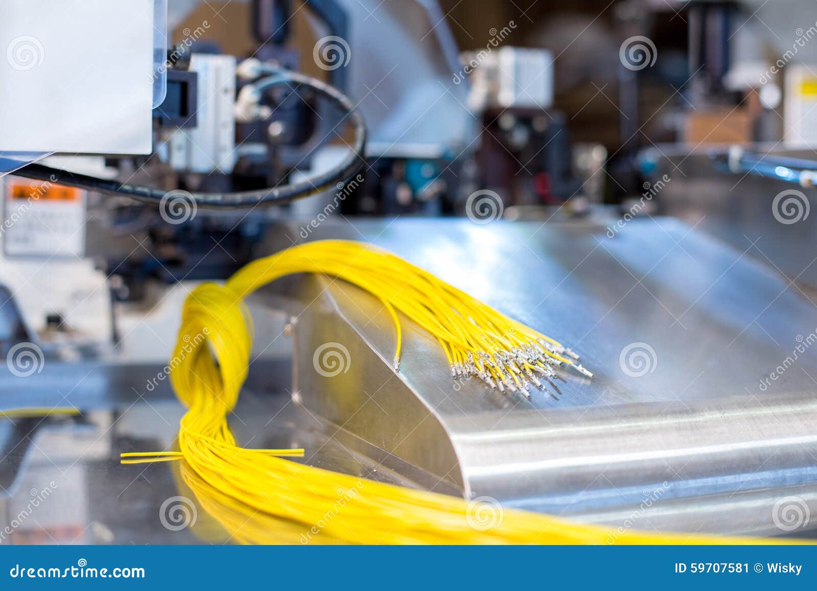 Bright Crimped Wires on Machine, Close-up Stock Image - Image of ...