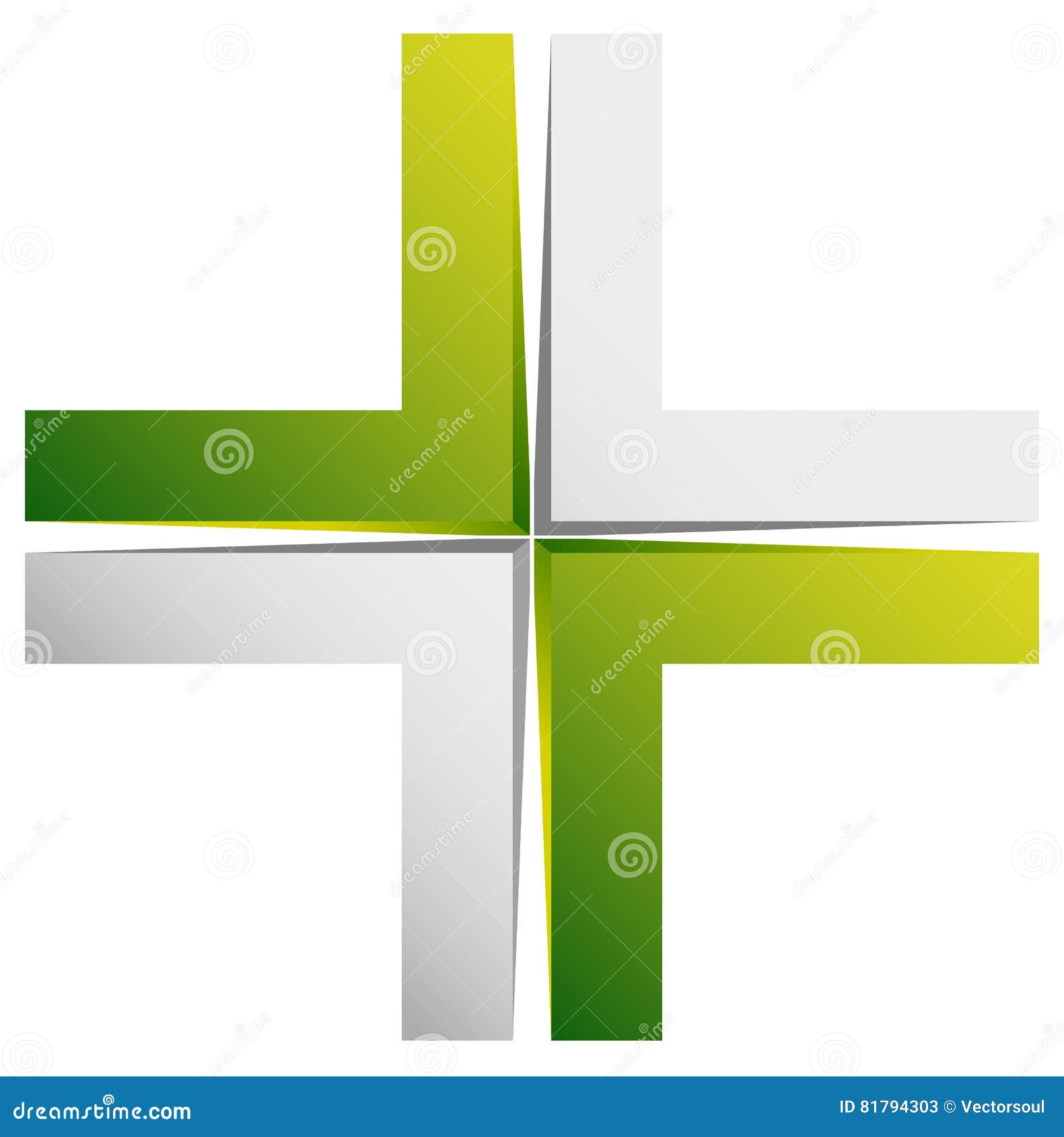 Bright Cross, X Sign, Icon - Generic 3d Design Element Stock Vector ...