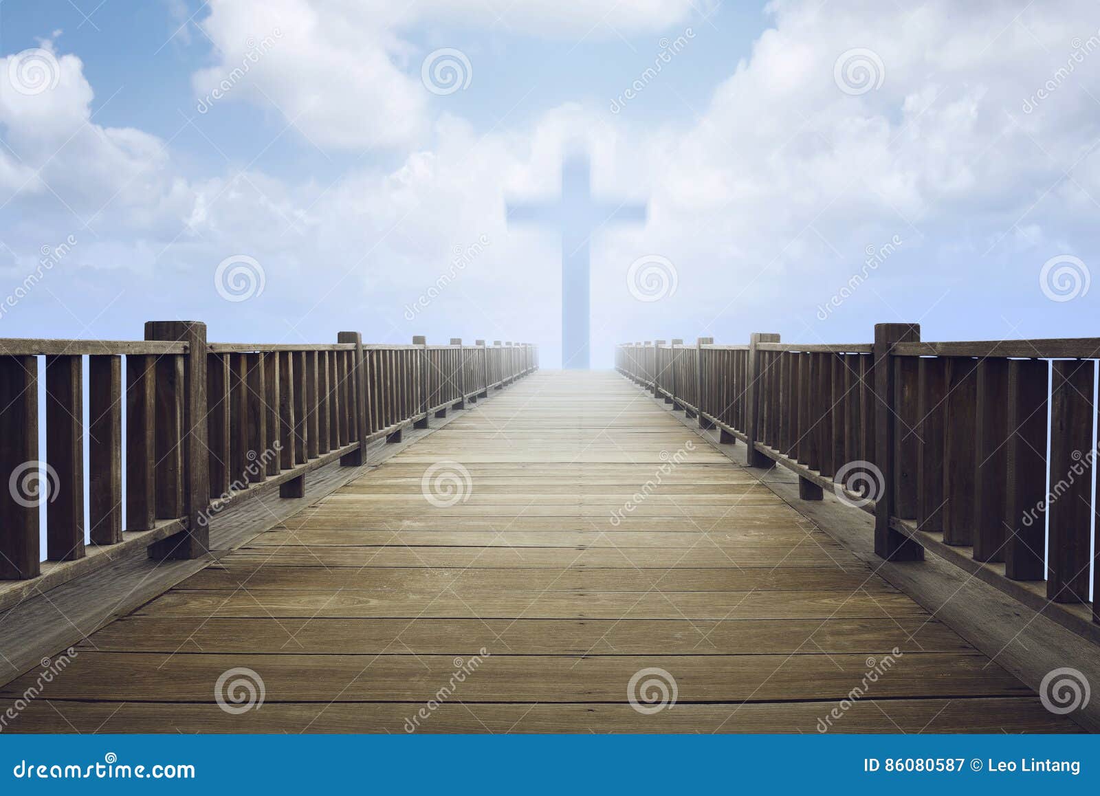 Bright Cross Symbol on the Cloud Stock Image - Image of pattern ...