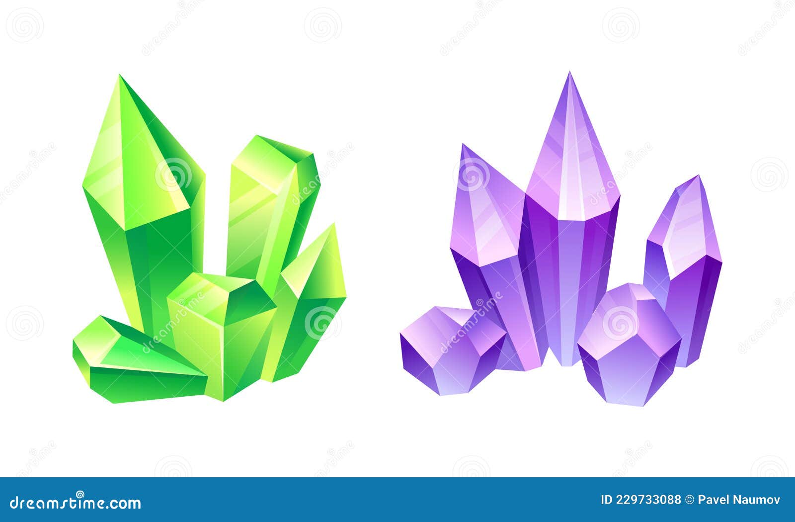 Bright Crystal Or Crystalline Solid Material Of Geometrical Shape With ...