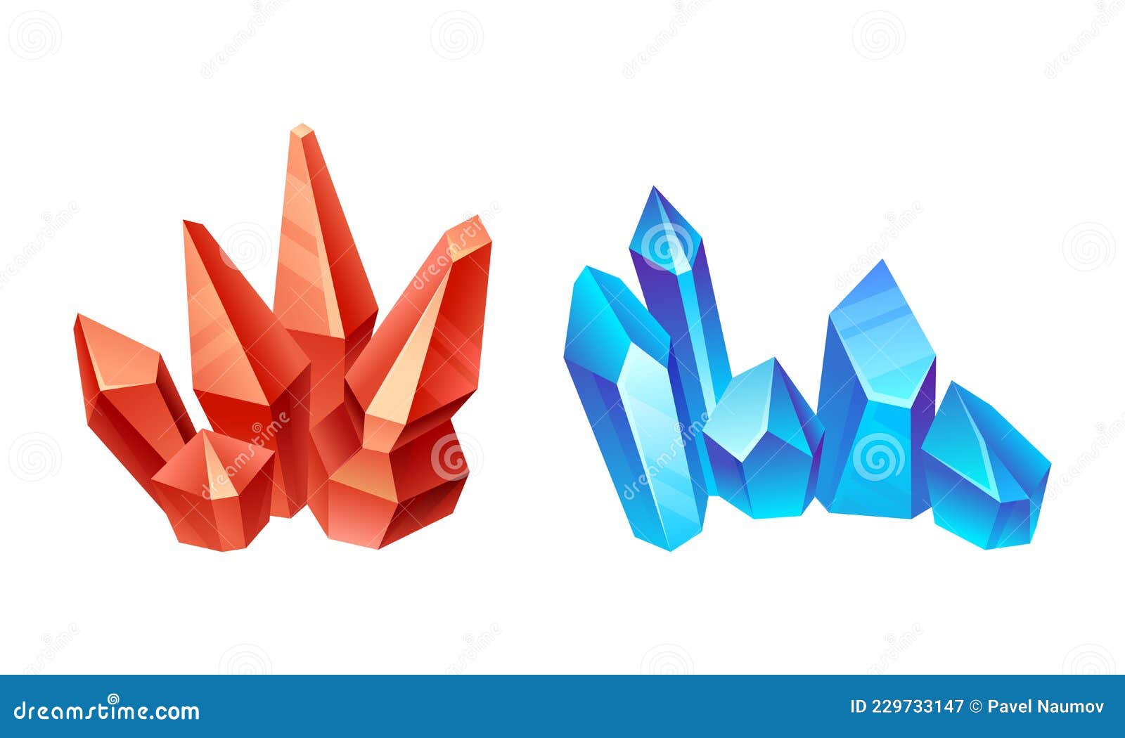 Bright Crystal or Crystalline Solid Material of Geometrical Shape with ...