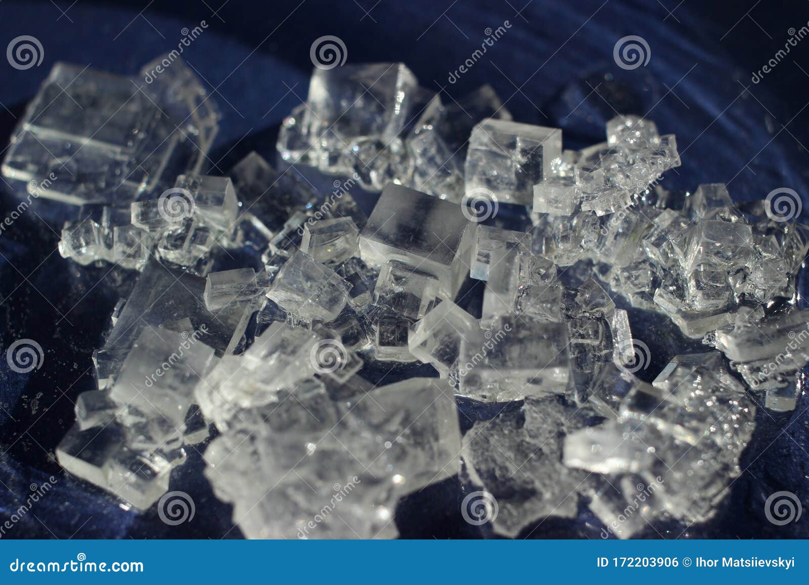 Transparent Sodium Chloride Crystals of Cubic Structure in Sunlight ...