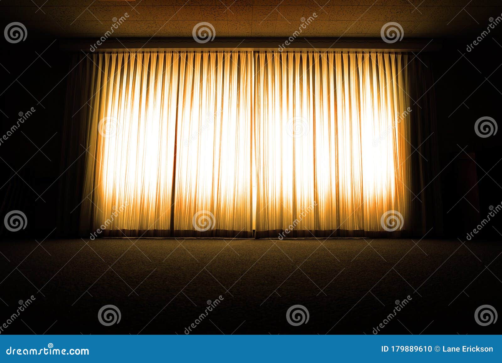 Bright Curtains on Window of Room Light Stock Photo - Image of home ...
