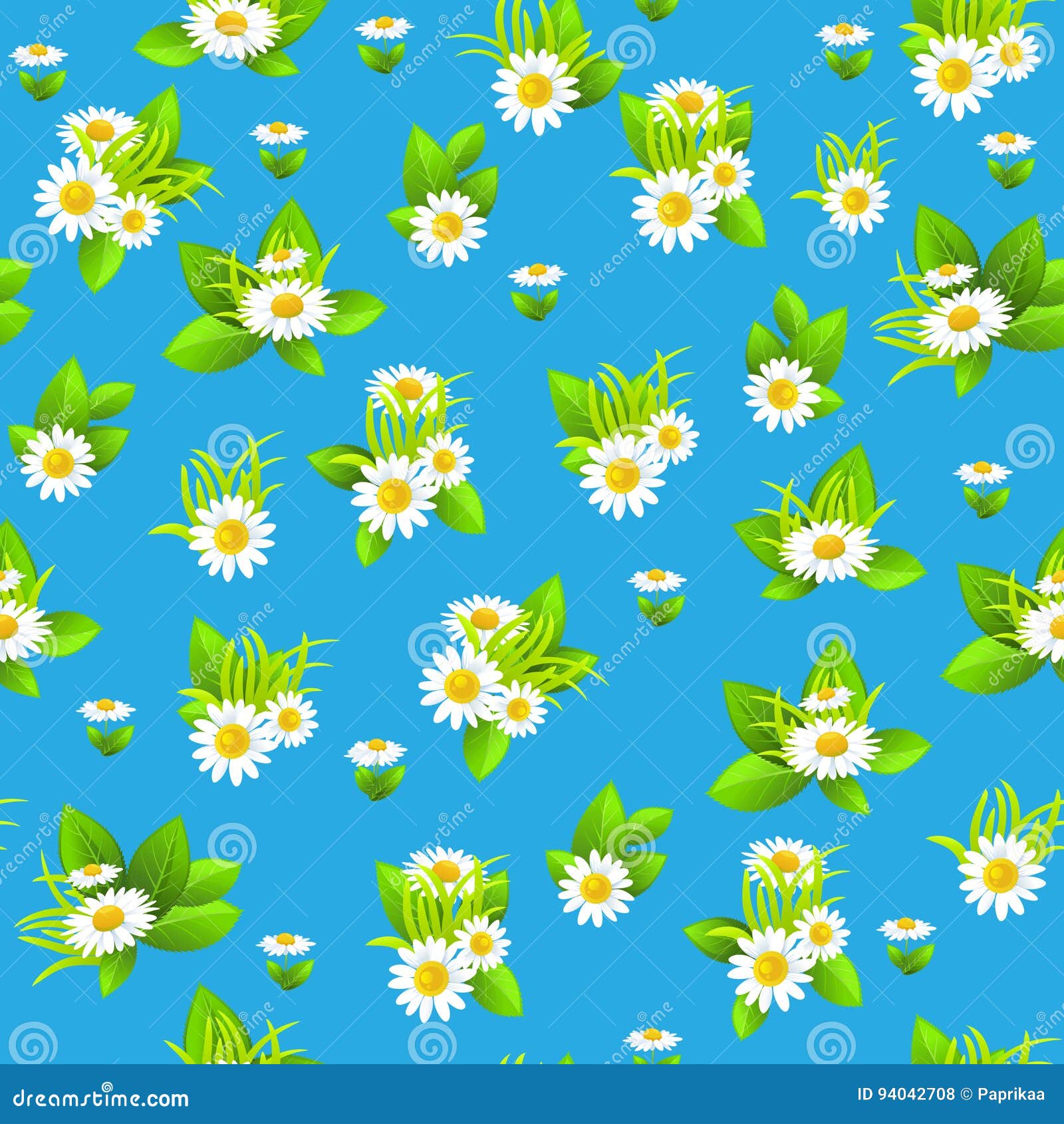 Bright daisy seamless stock vector. Illustration of nature - 94042708
