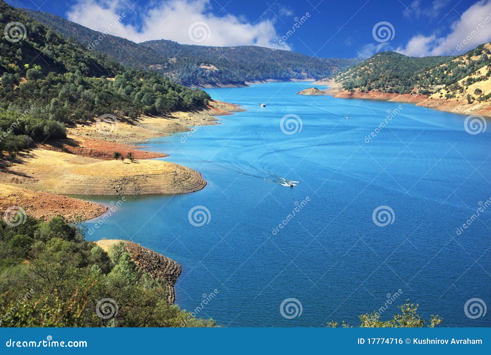 Bright Dark Blue Water of River Mersed Stock Photo - Image of business ...