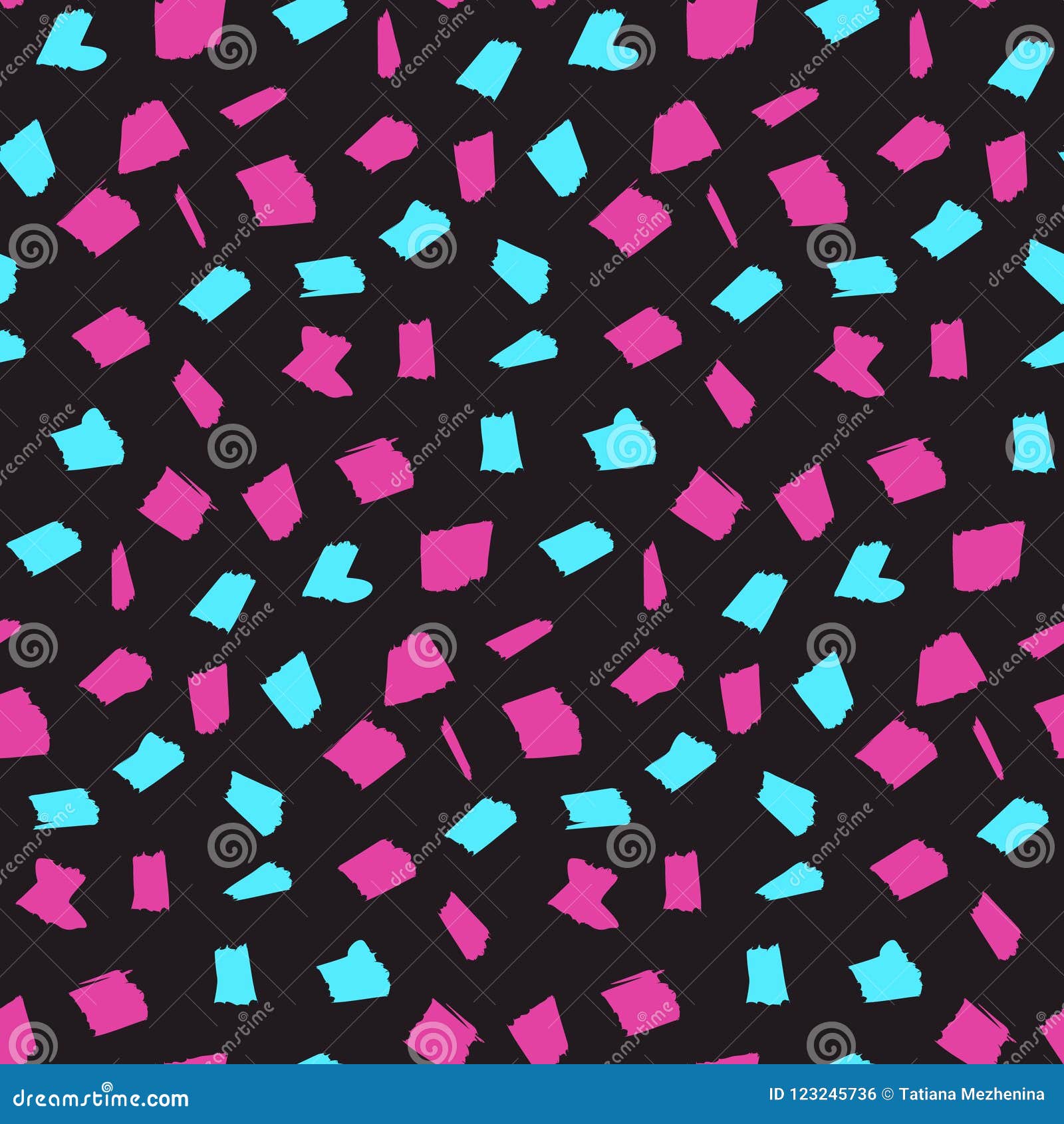 Bright Dark Pattern with Pink and Blue Blotches Stock Vector ...