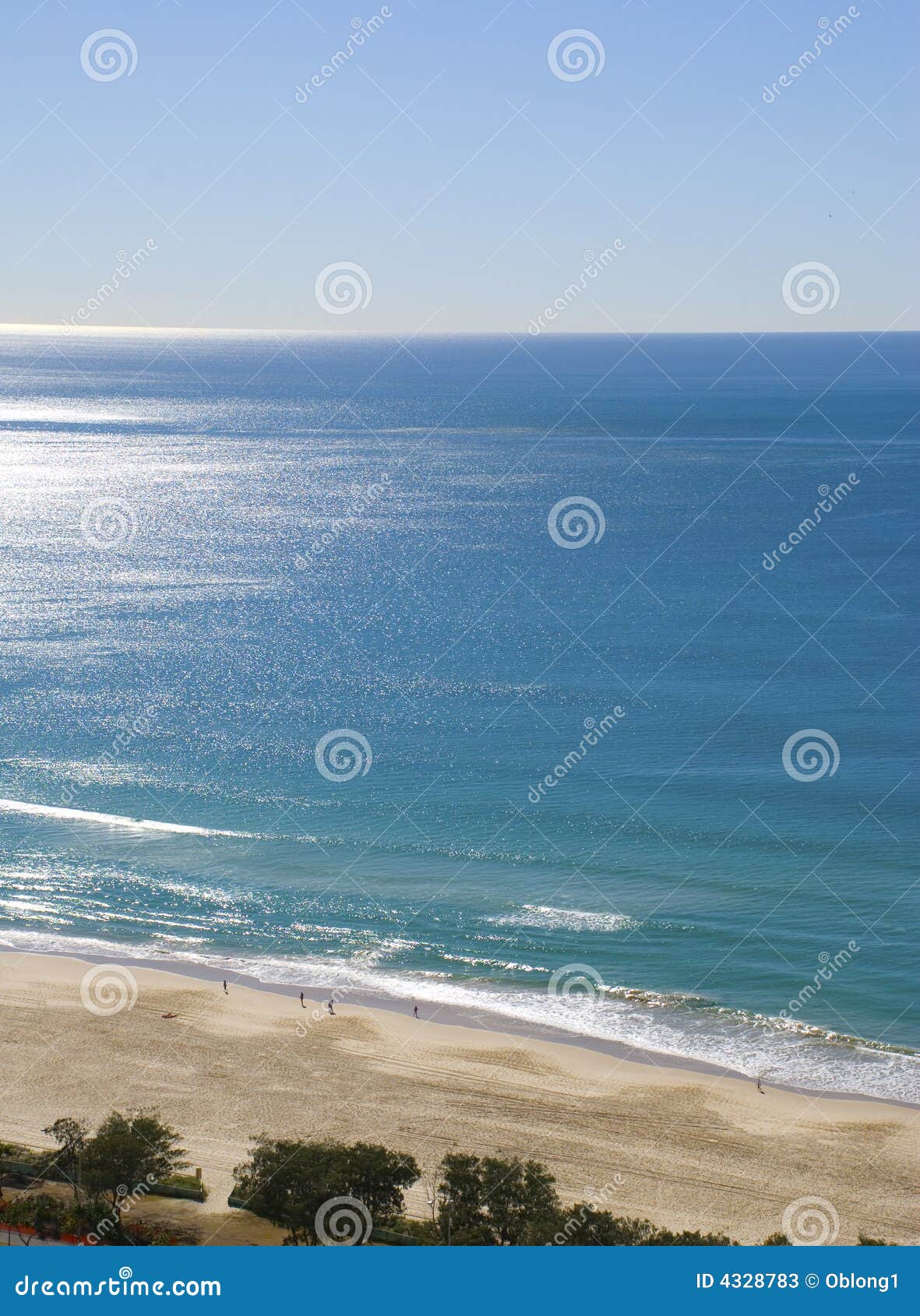 Bright Day Over Ocean Beach Stock Image - Image of shore, landscape ...