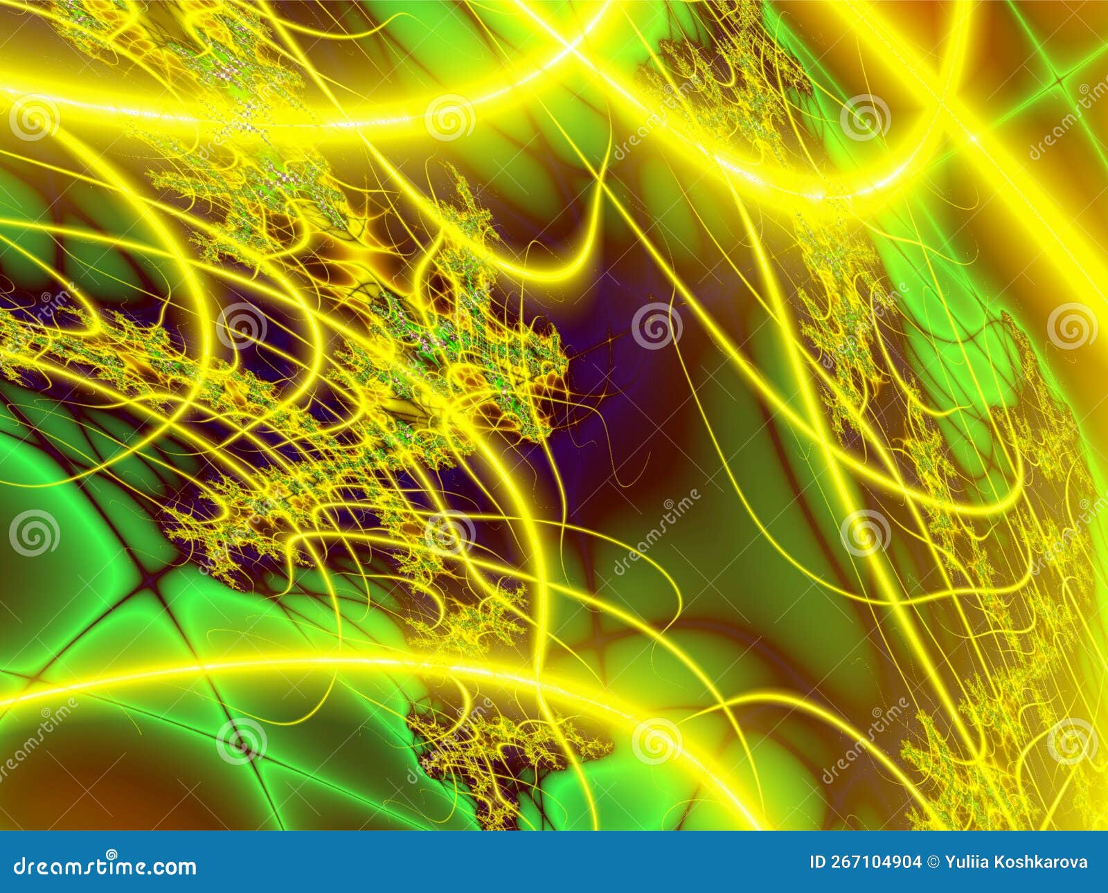 Bright Decorative Yellow-green Pattern, Abstract Background Stock ...