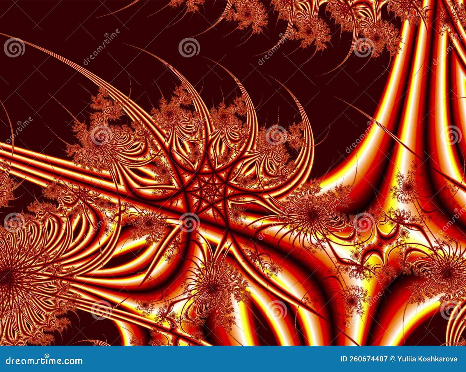 Bright Decorative Yellow-red Pattern, Abstract Background Stock ...