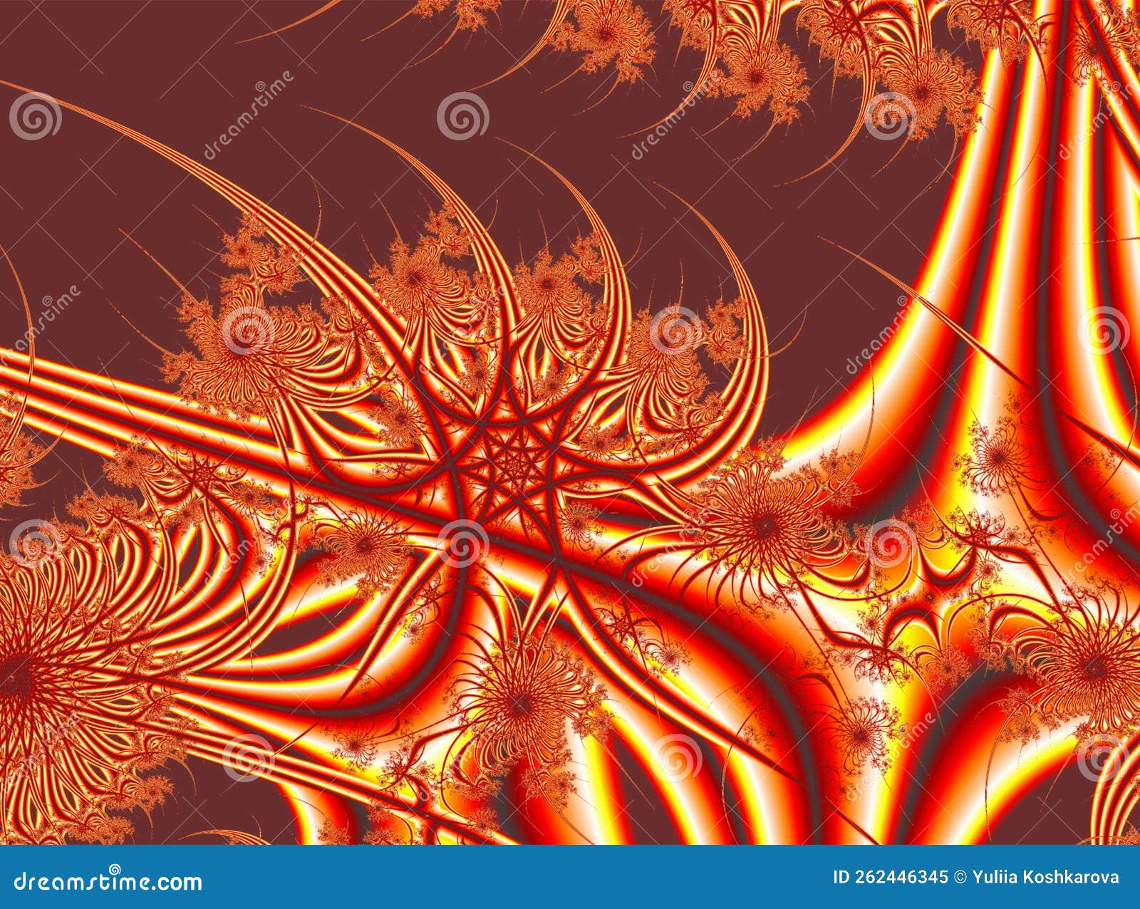 Bright Decorative Yellow-red Pattern, Abstract Background Stock ...