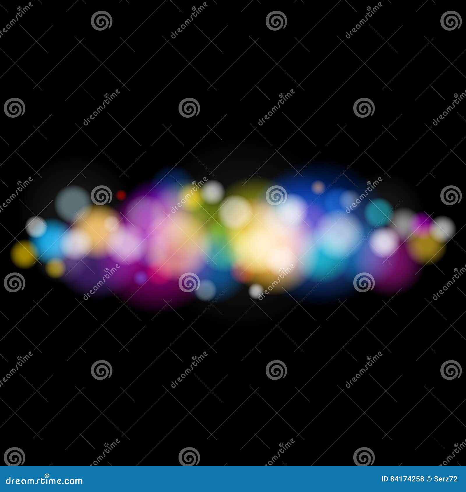 Bright Defocused Lights on Black Background Stock Vector - Illustration ...