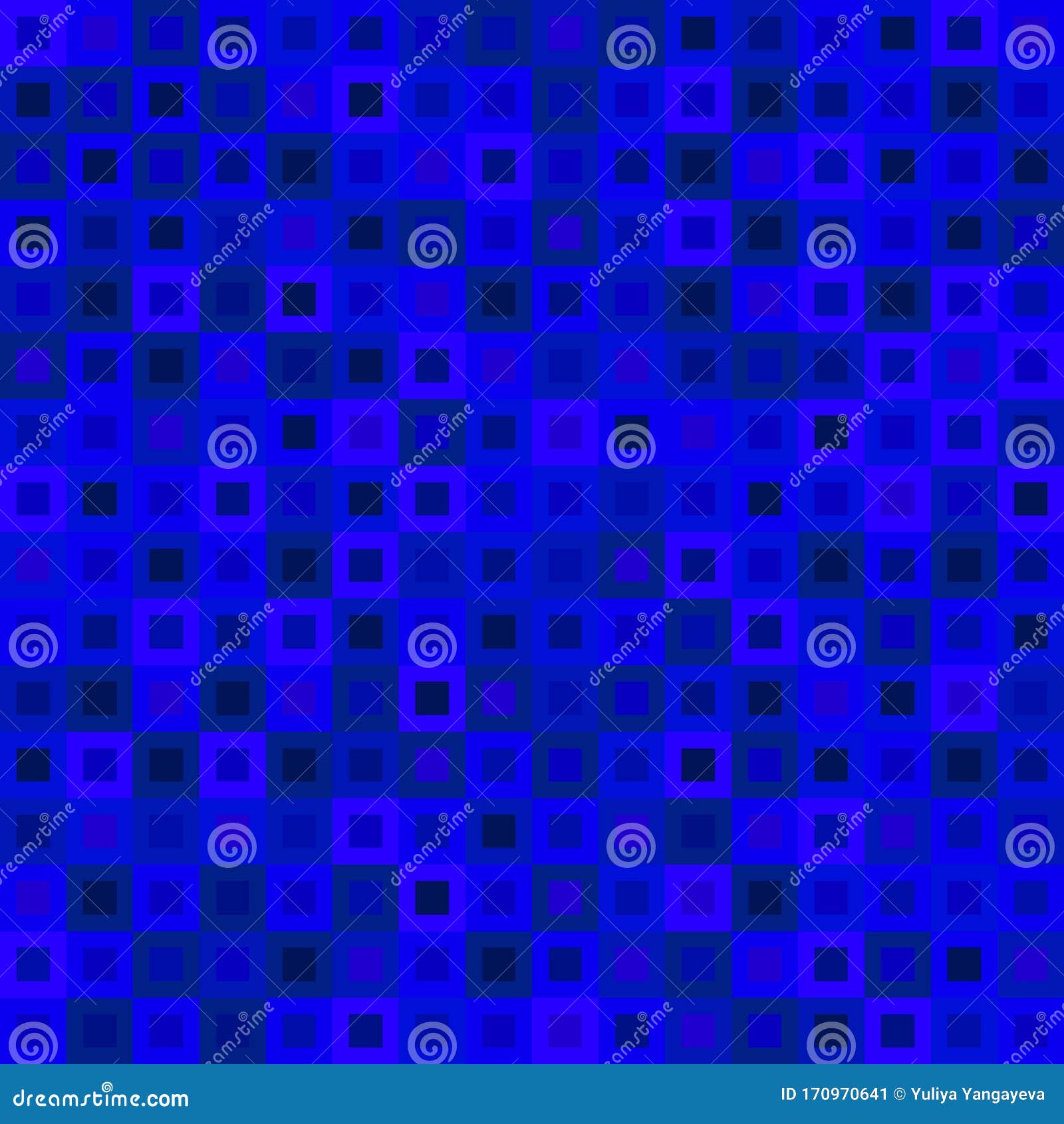 Bright Design of Blue Intersecting Squares and Dark Blocks Stock ...