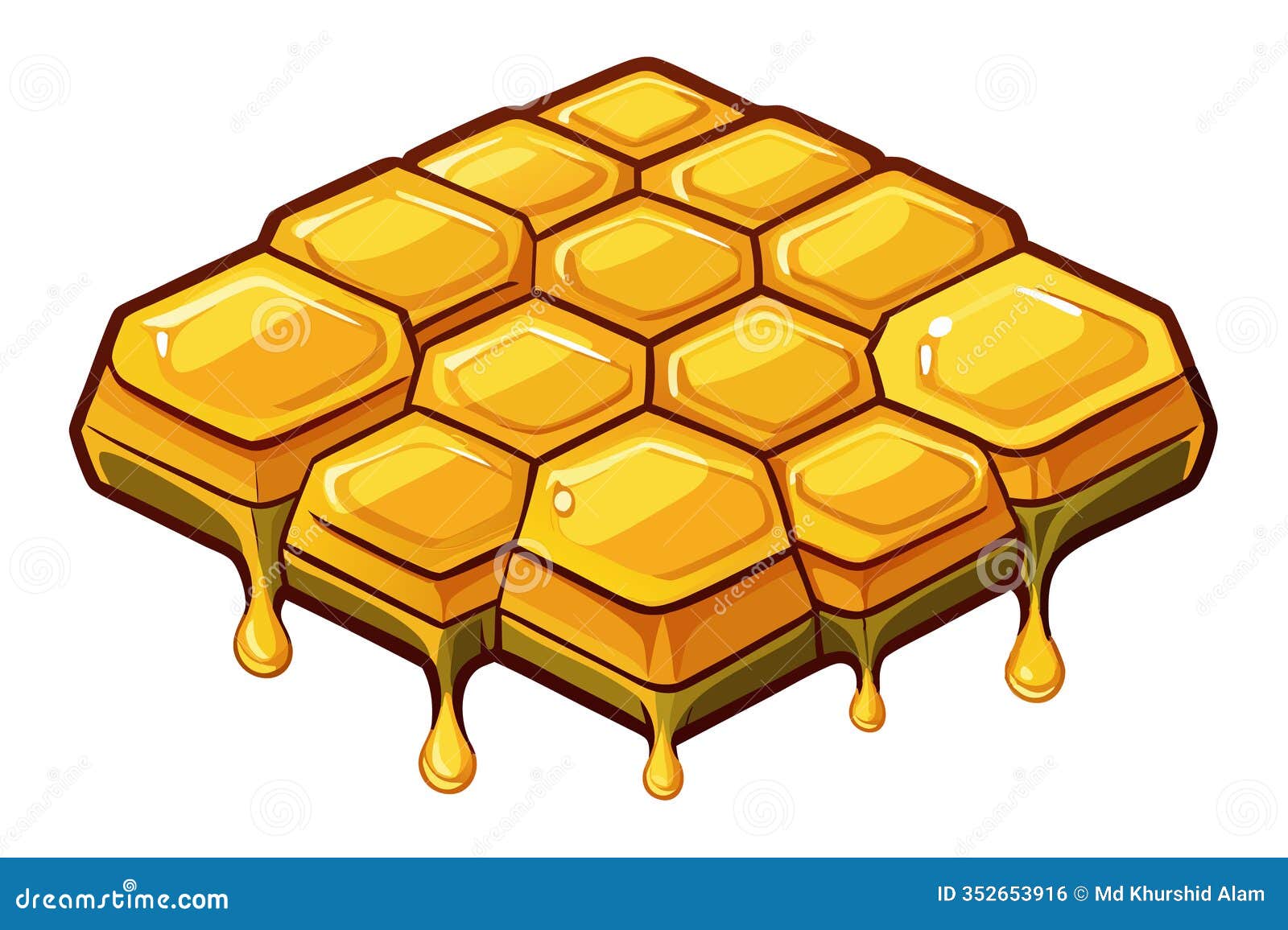 Cartoon Honeycomb With Pink Bow Clipart. | CartoonDealer.com #329732564