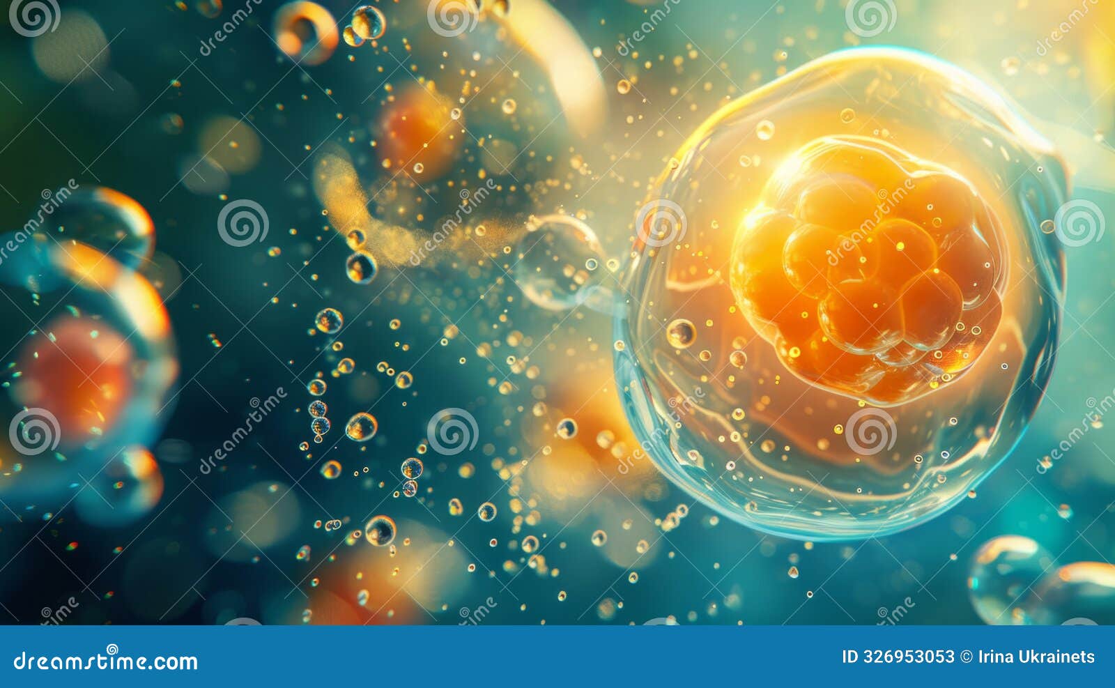 Close-up of Vibrant Cells Under a Microscope. this Colorful Microscopic ...