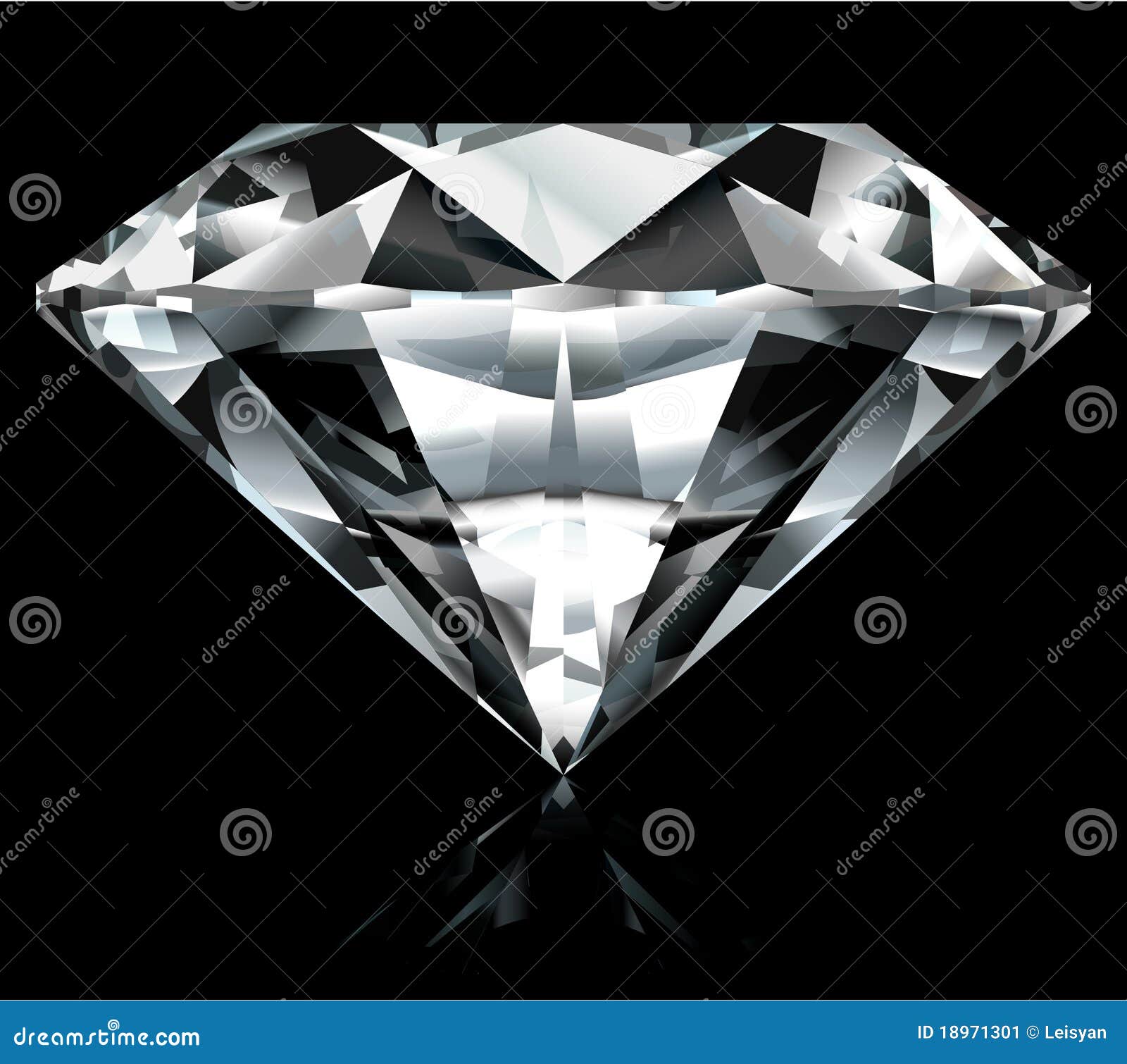 Bright Diamond Illustration Stock Vector - Illustration of shimmering ...