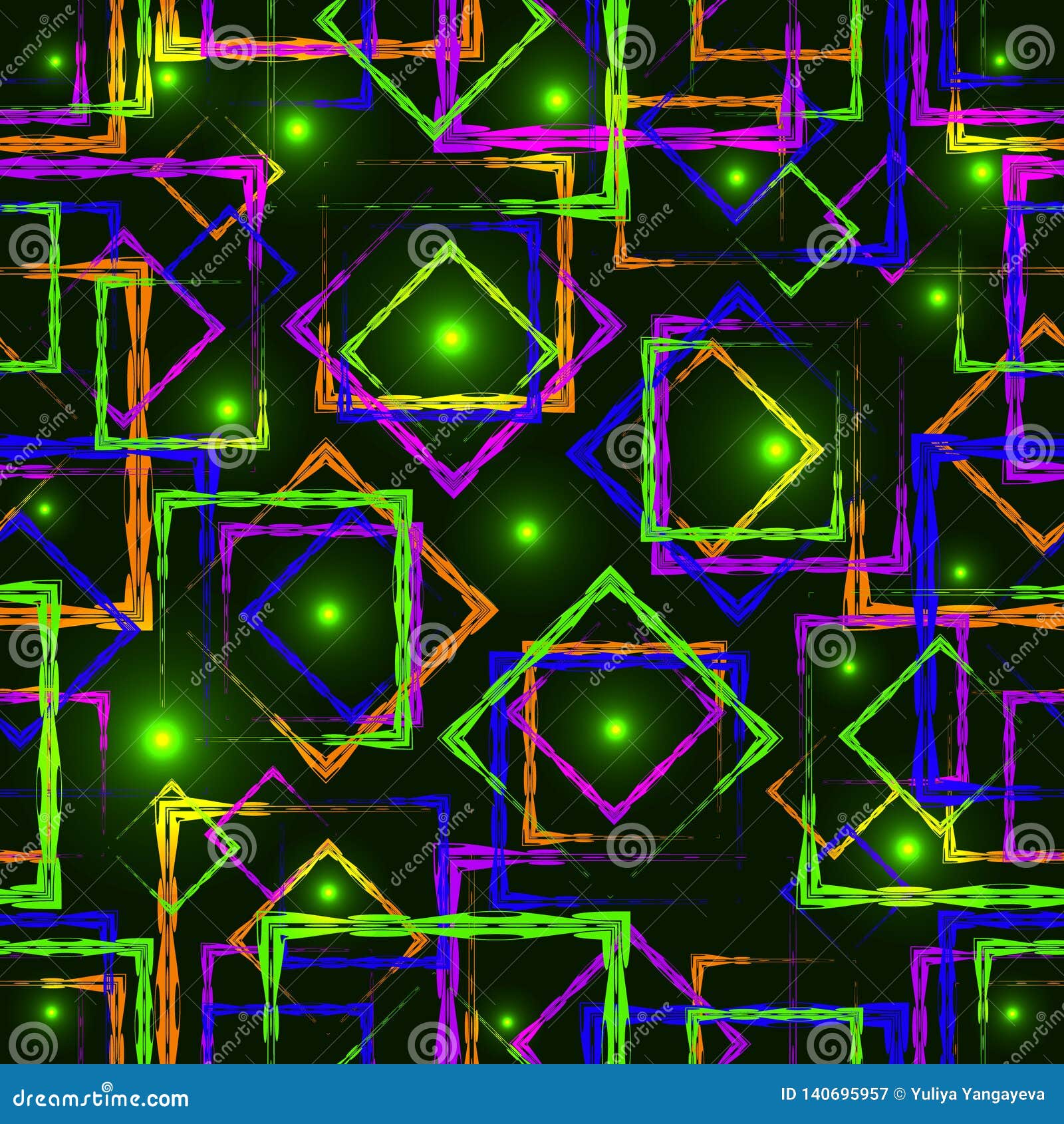 Bright Diamonds and Squares with Highlights in the Intersection on a ...