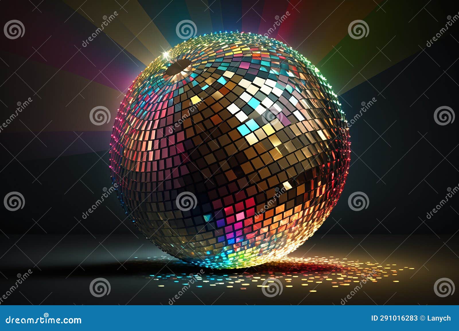 Bright Disco Ball at a Party. Generative AI Stock Image - Image of ...