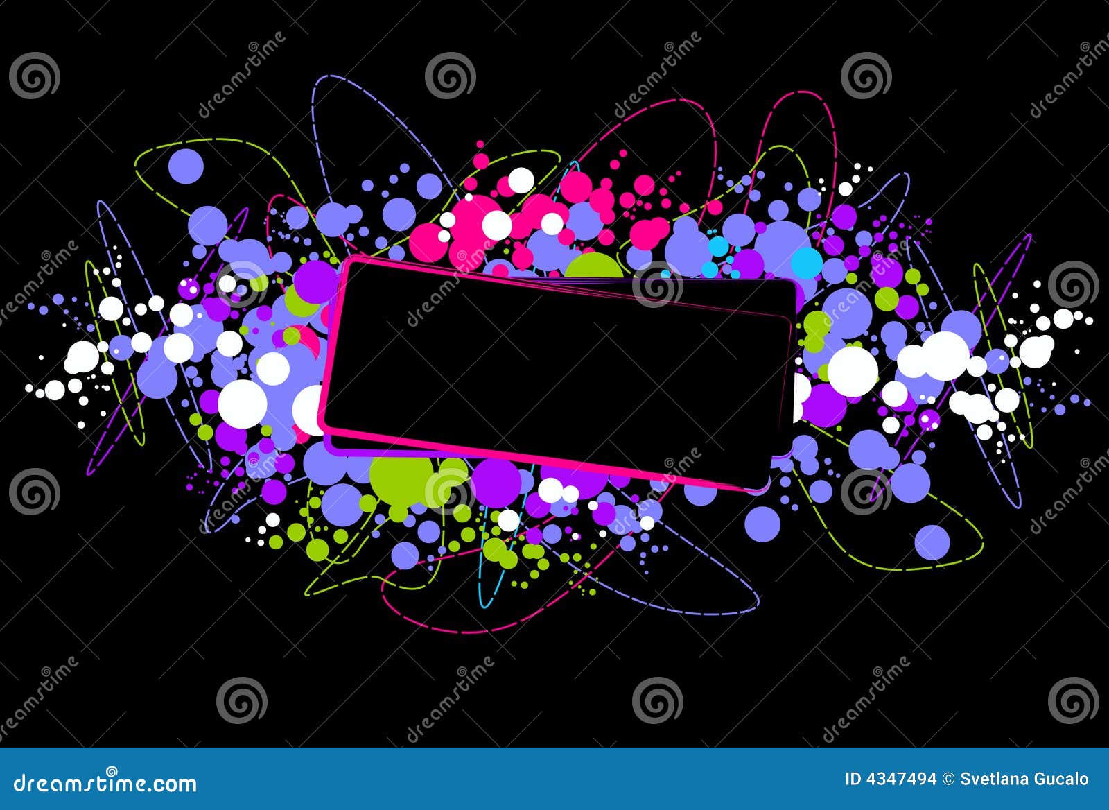 Bright disco frame stock vector. Illustration of lights - 4347494