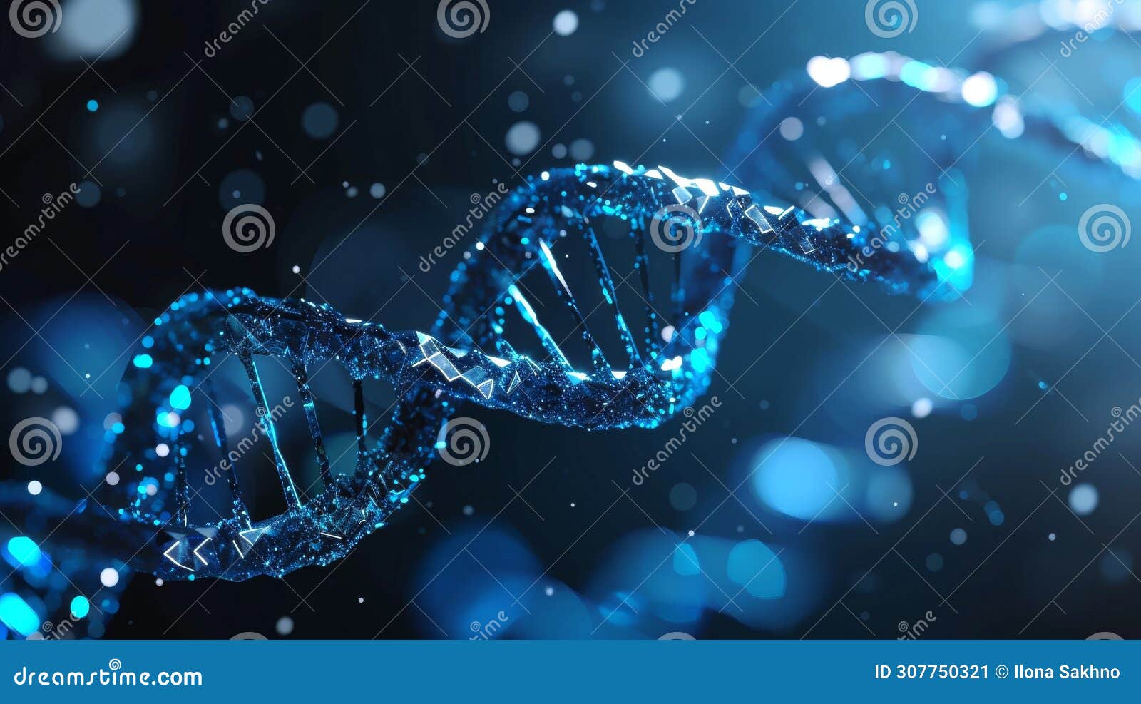 Bright DNA Made of Nano-polycrystalline Diamonds Stock Illustration ...