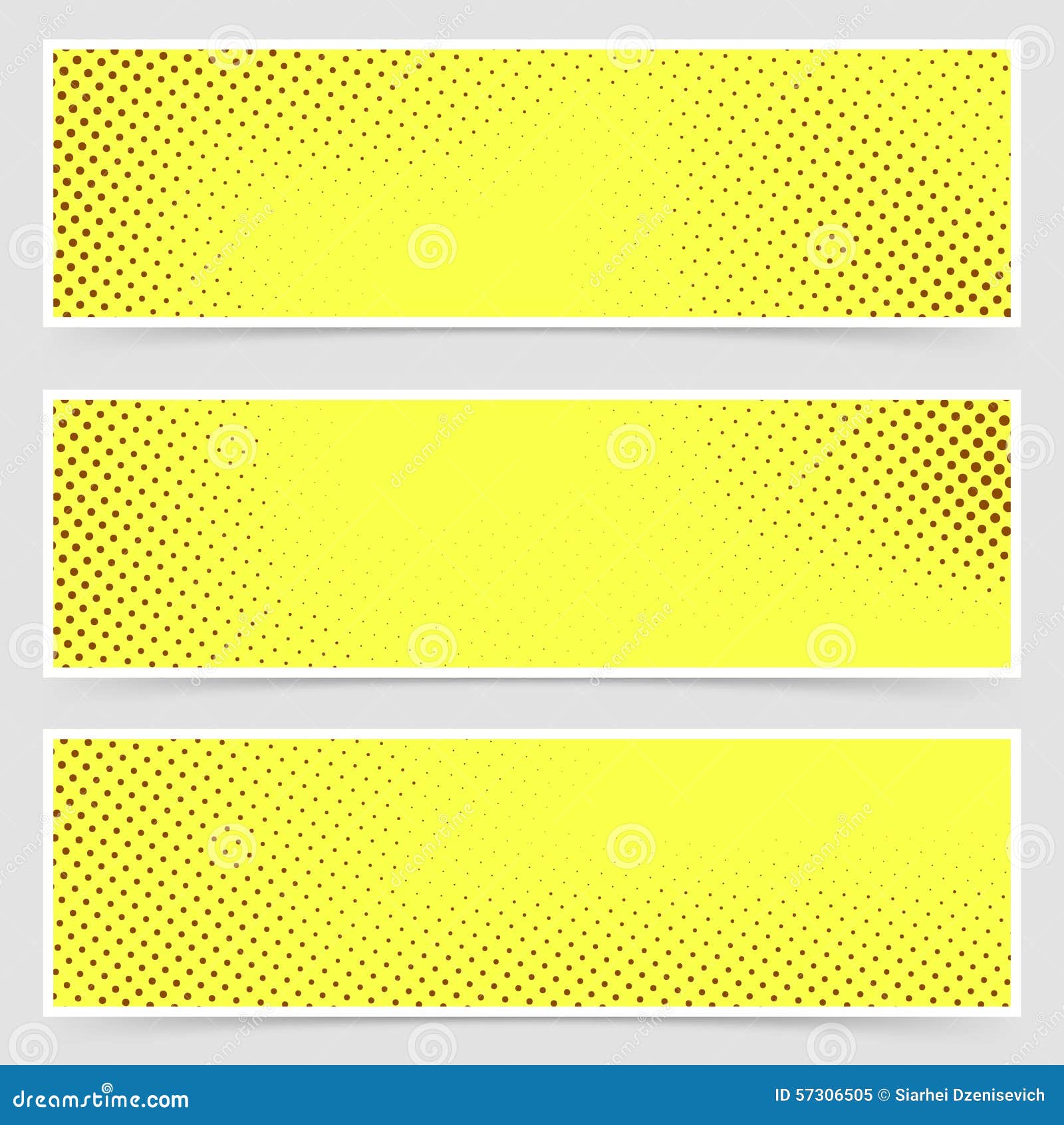 Bright Dotted Comic Book Style Header Set Stock Vector - Illustration ...