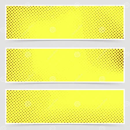 Bright Dotted Comic Book Style Header Set Stock Vector - Illustration ...