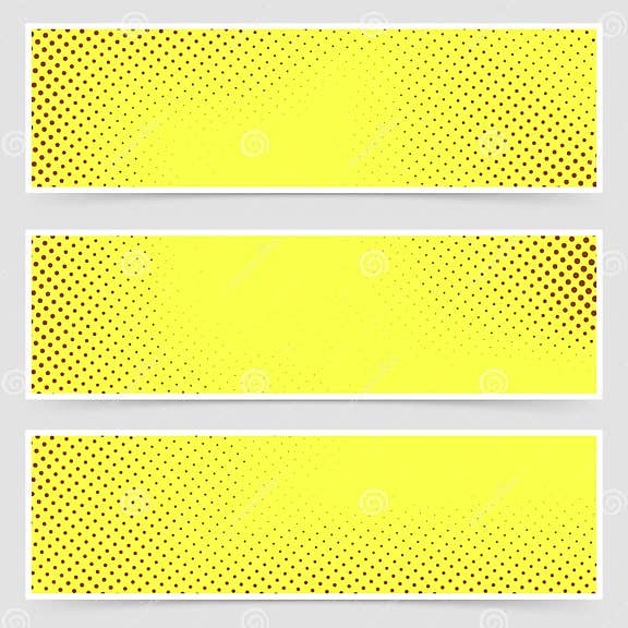 Bright Dotted Comic Book Style Header Set Stock Vector - Illustration ...