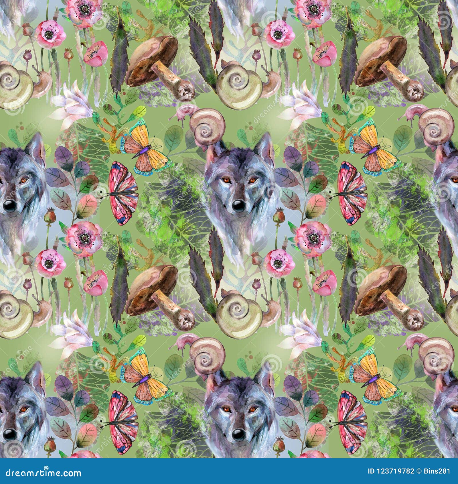 Bright Drawings of Forest Life Stock Illustration - Illustration of ...