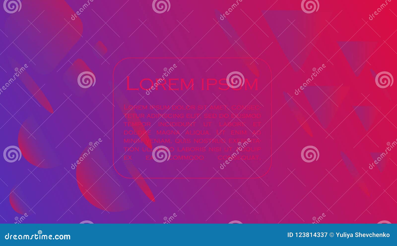 Bright Duotone Background and Geometric Shapes Stock Vector ...