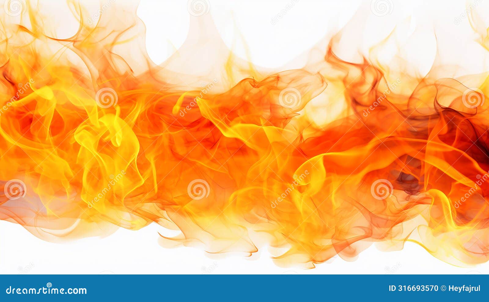 Bright and Dynamic Fire Flames, Cut Out Stock Illustration ...