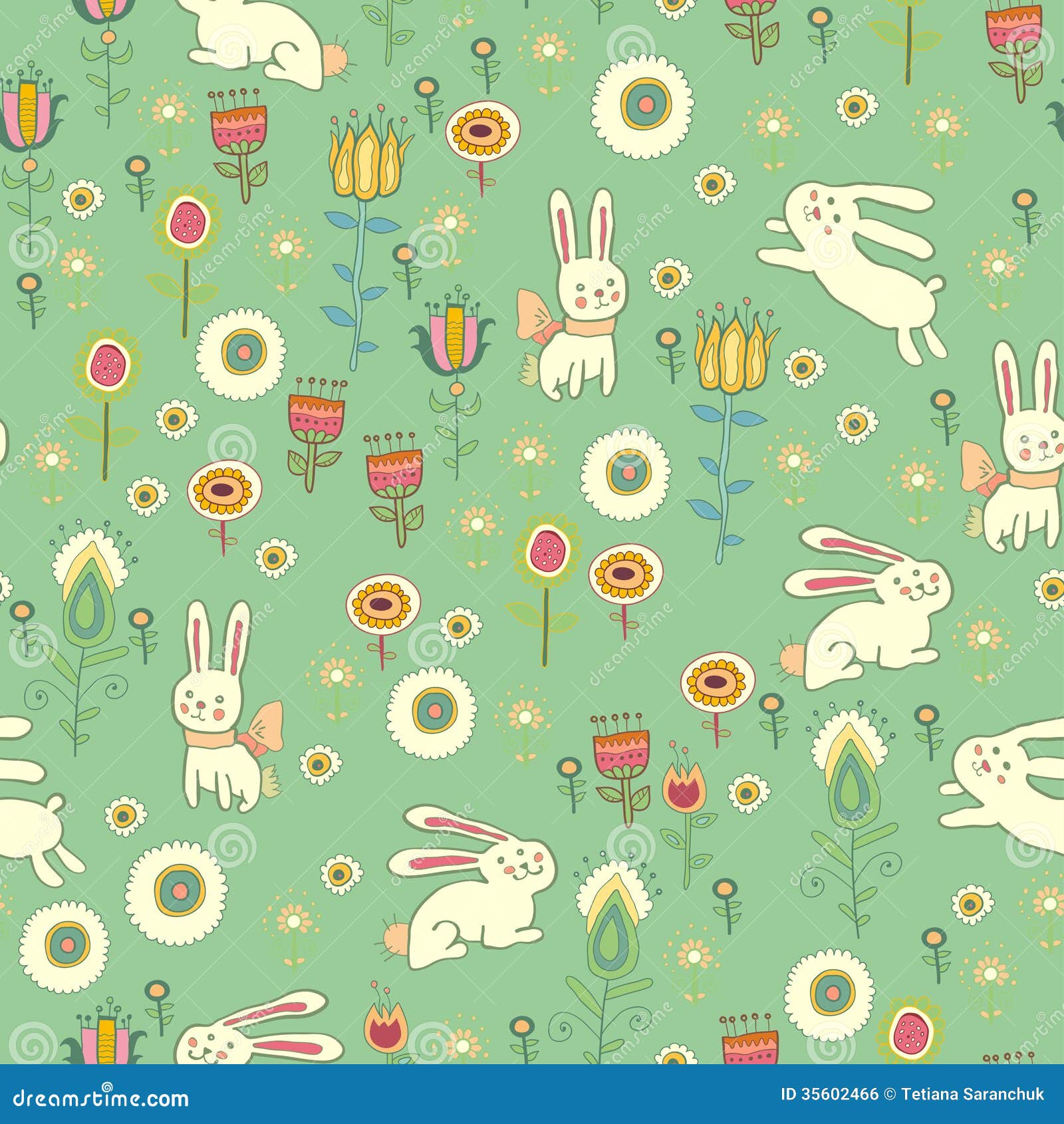 Rabbit Pattern Background