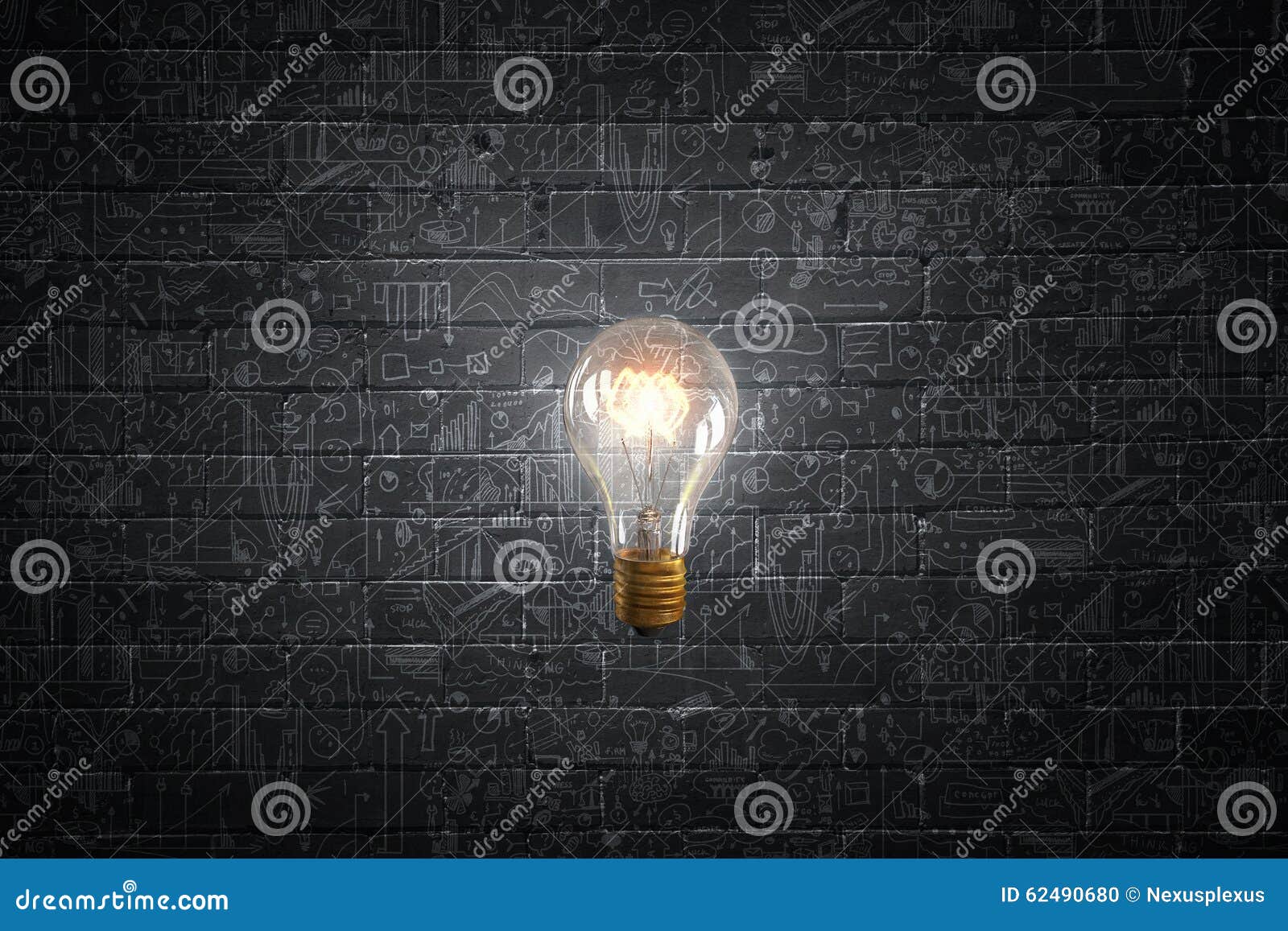 Bright electric bulb stock photo. Image of solve, business - 62490680