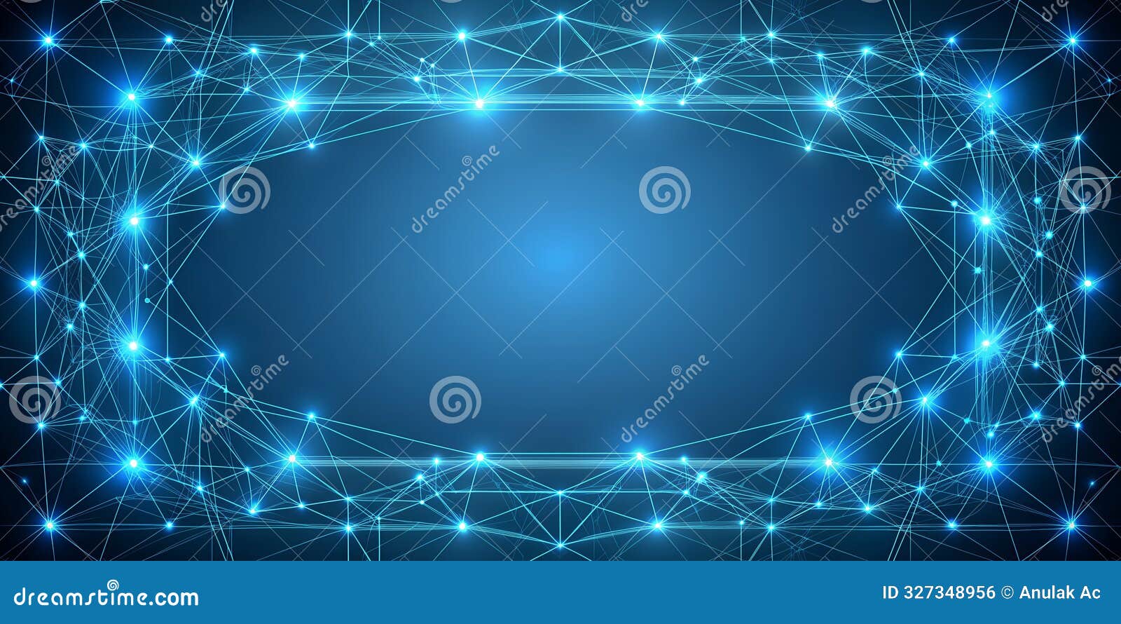 Bright Electronic Geometric Wire Frames Overlay Abstract Light Blue ...