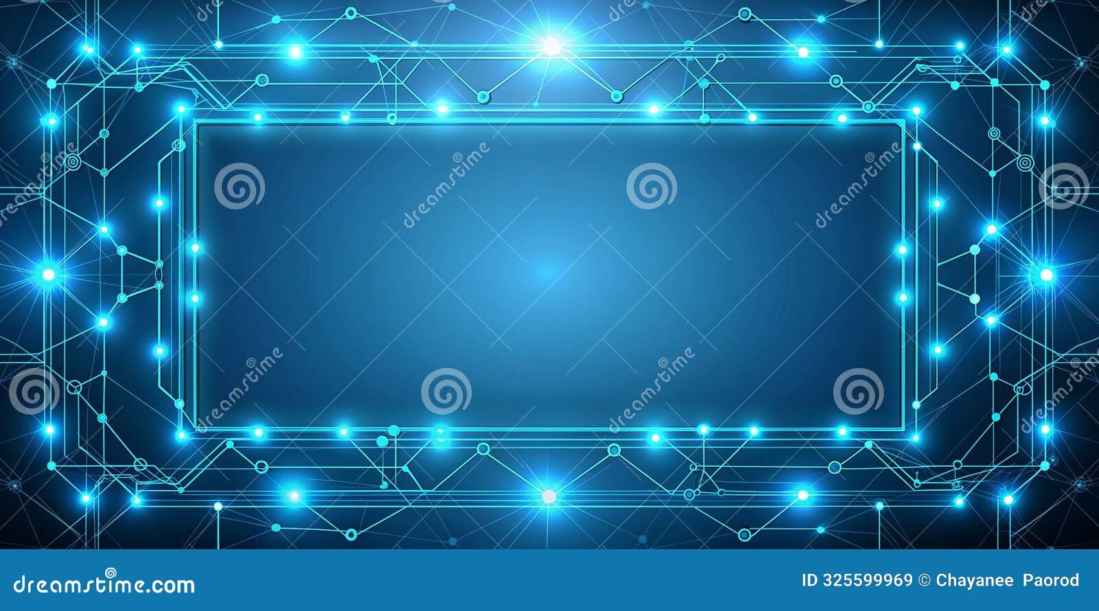 Bright Electronic Geometric Wire Frames Overlay Abstract Light Blue ...