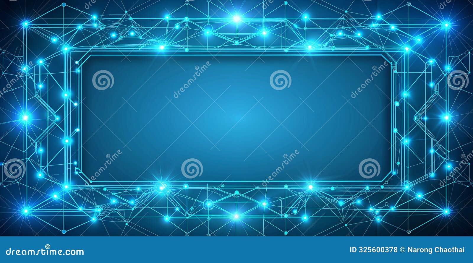 Bright Electronic Geometric Wire Frames Overlay Abstract Light Blue ...