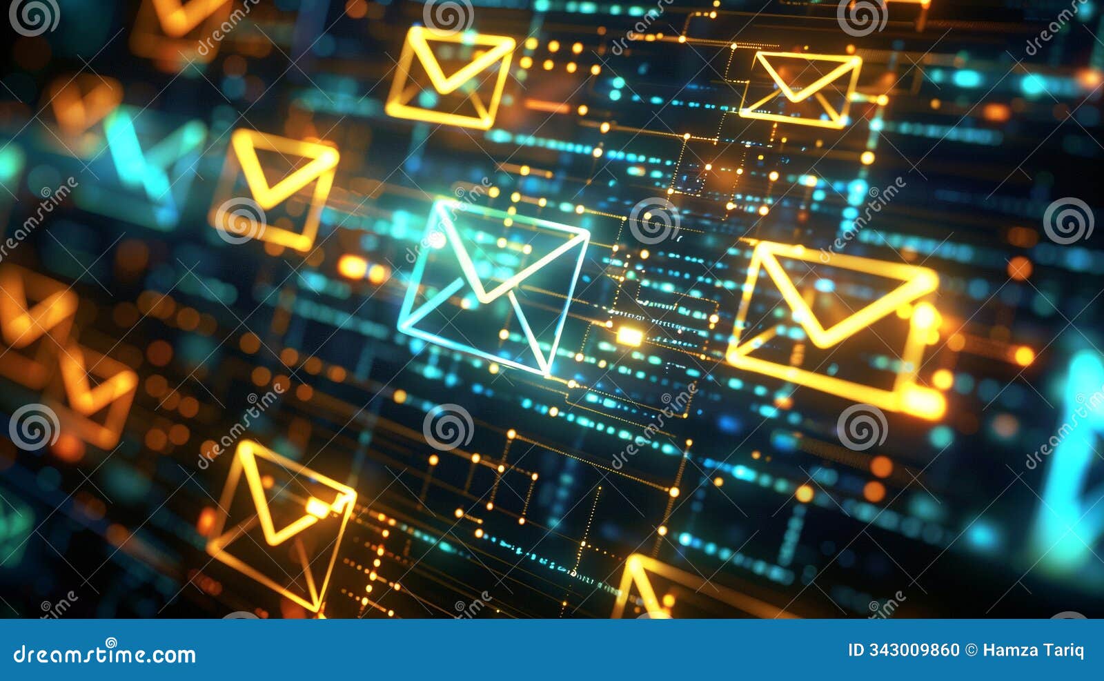 Email Symbols, 3d Rendering Background Stock Image | CartoonDealer.com ...