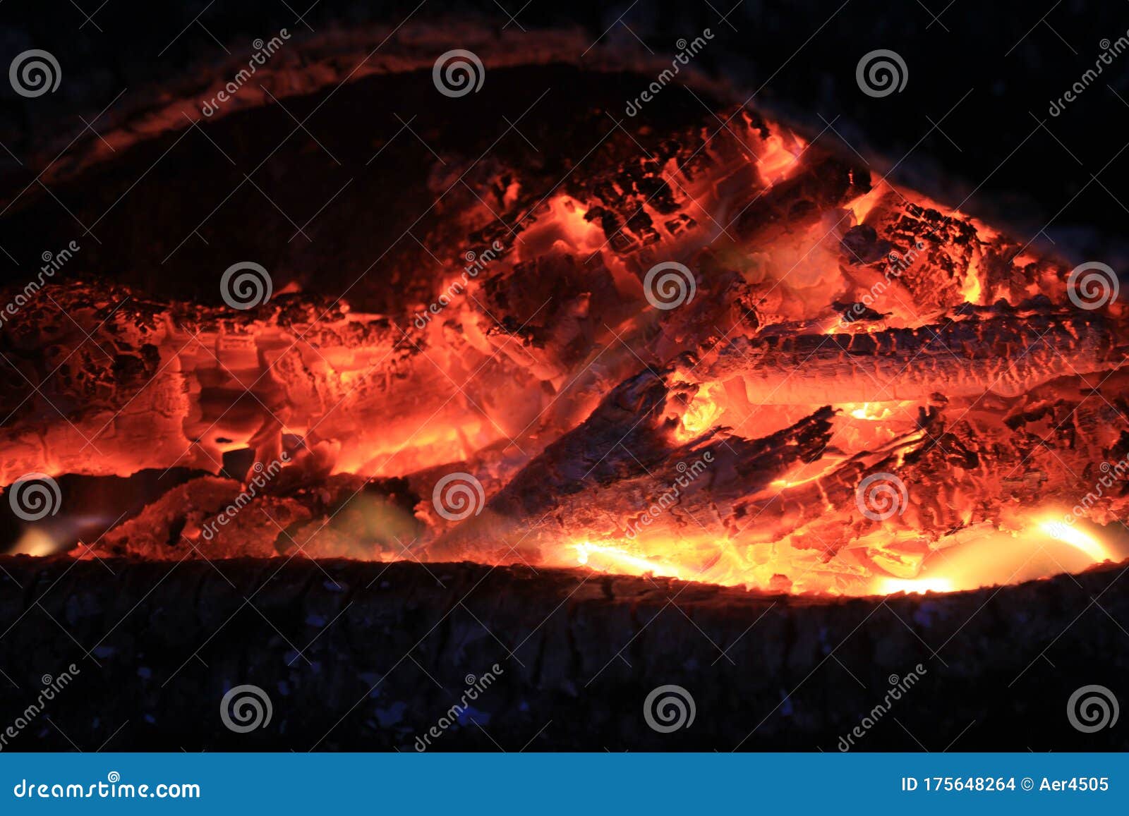 Embers of an extinct fire stock photo. Image of flame - 175648264
