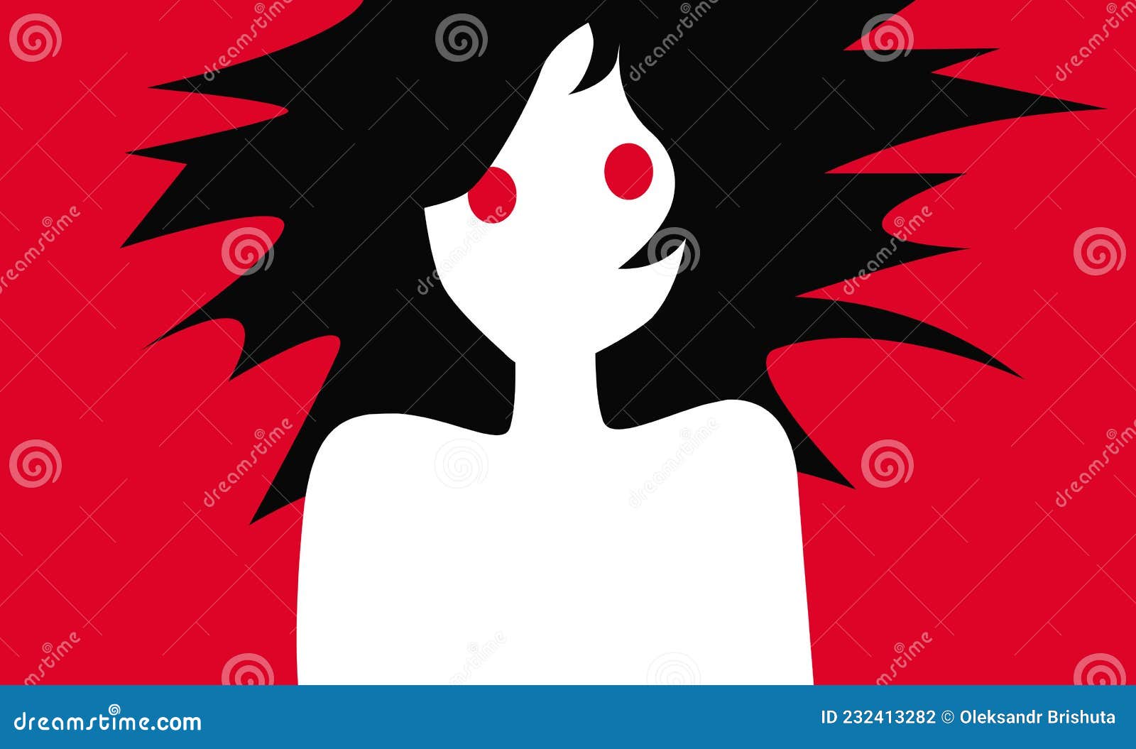 Bright Emotion. an Explosion of Feelings. Stylized Image of a Woman in ...