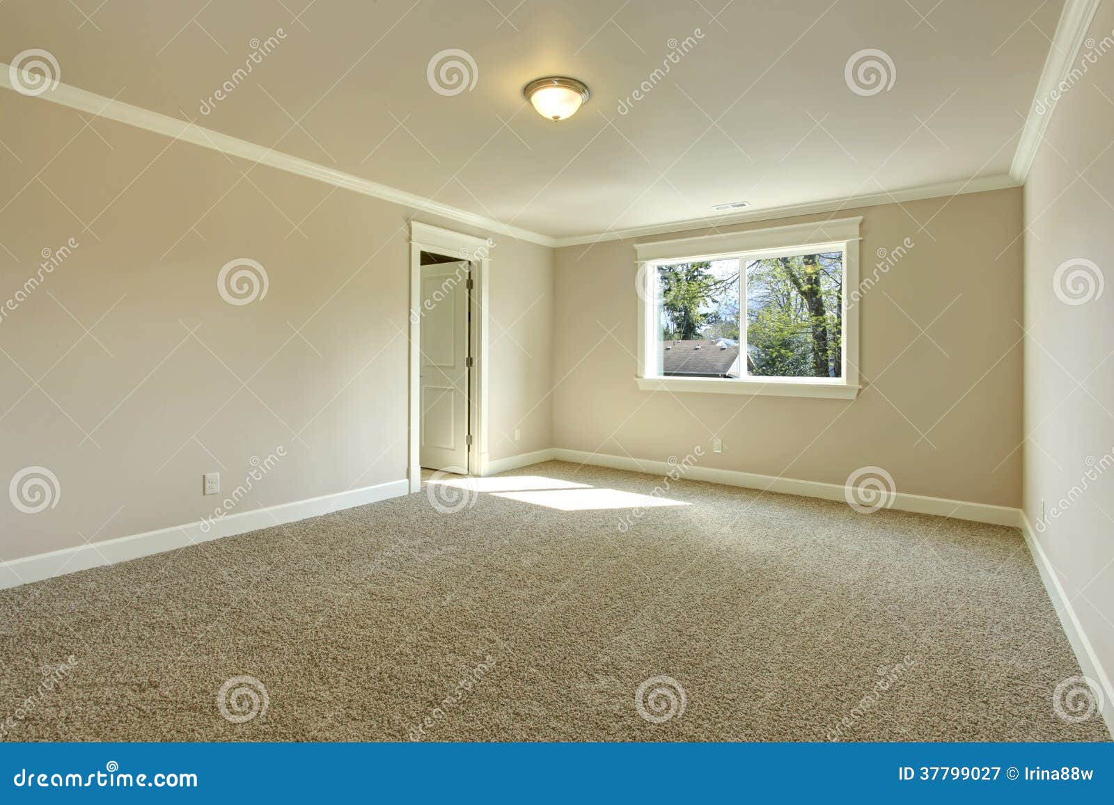 Bright empty bedroom stock image. Image of carpet, clean - 37799027