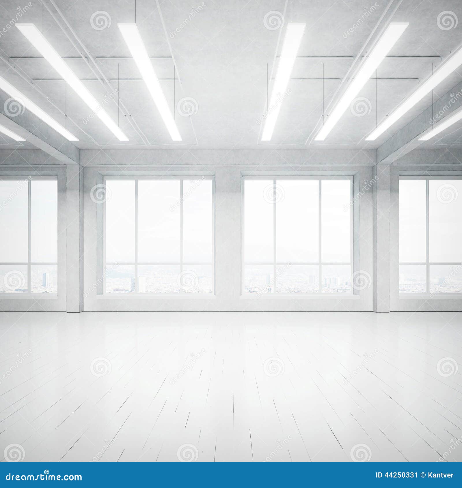 Bright empty loft interior stock image. Image of design - 44250331