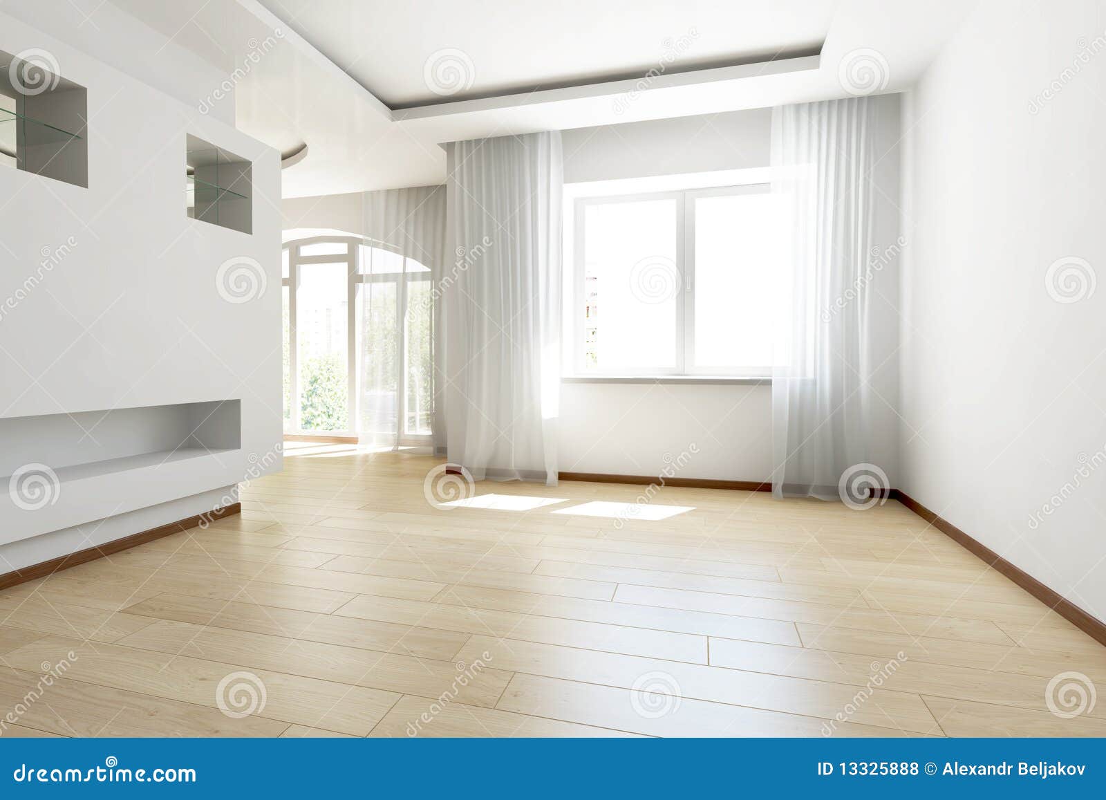 Bright empty room stock illustration. Illustration of domestic - 13325888
