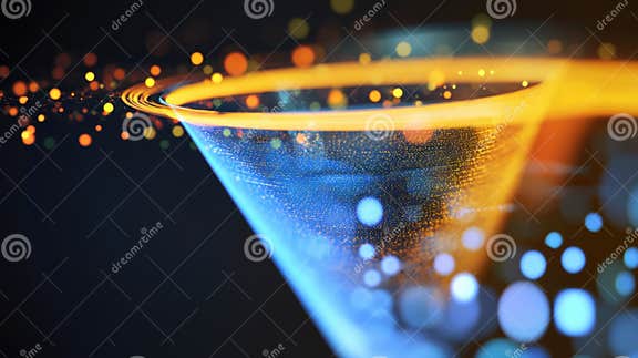 A Bright and Engaging Visualization on the Screen Displaying a Series ...