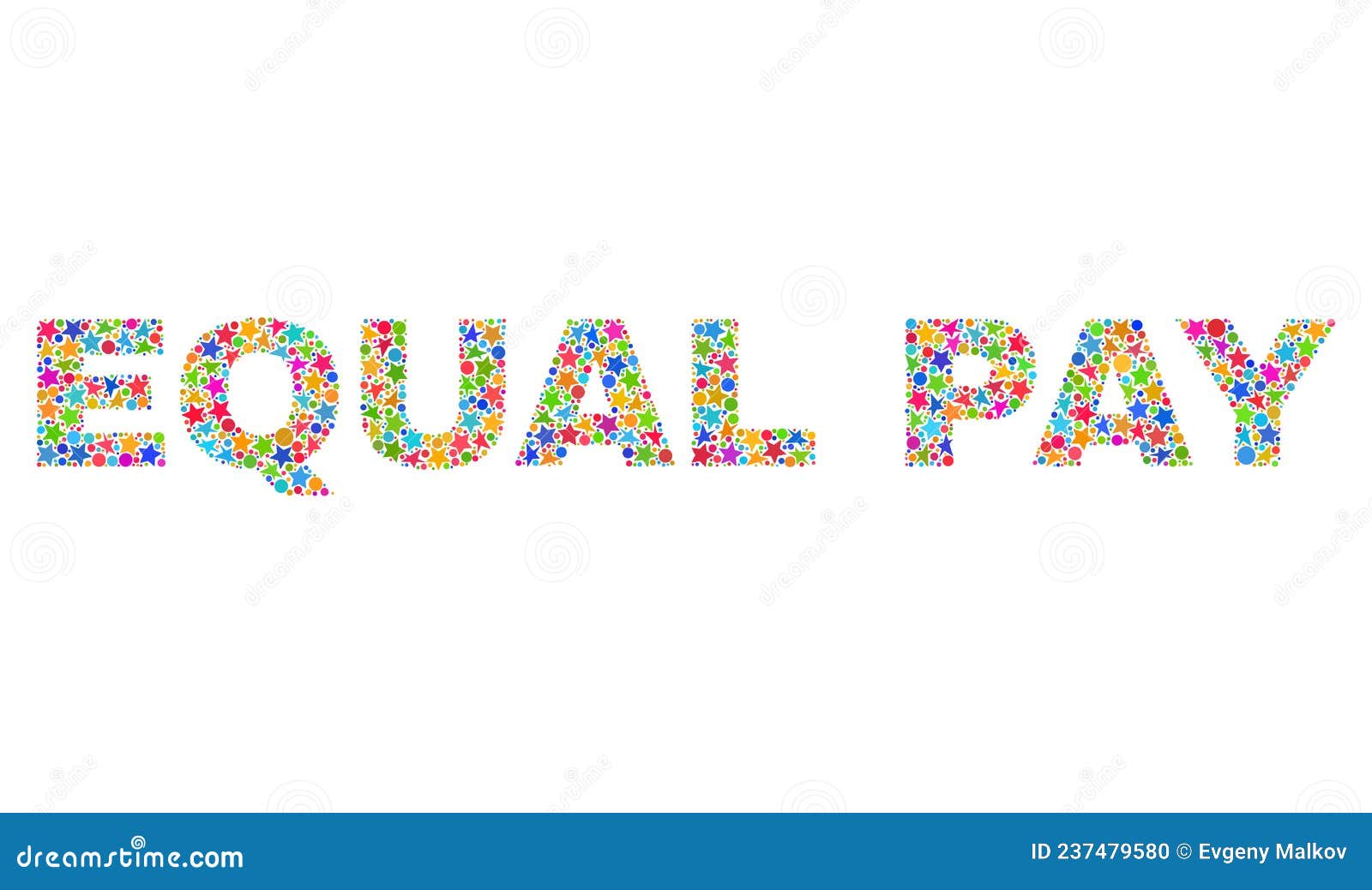 Bright EQUAL PAY Mosaic Text from Stars Stock Vector - Illustration of ...