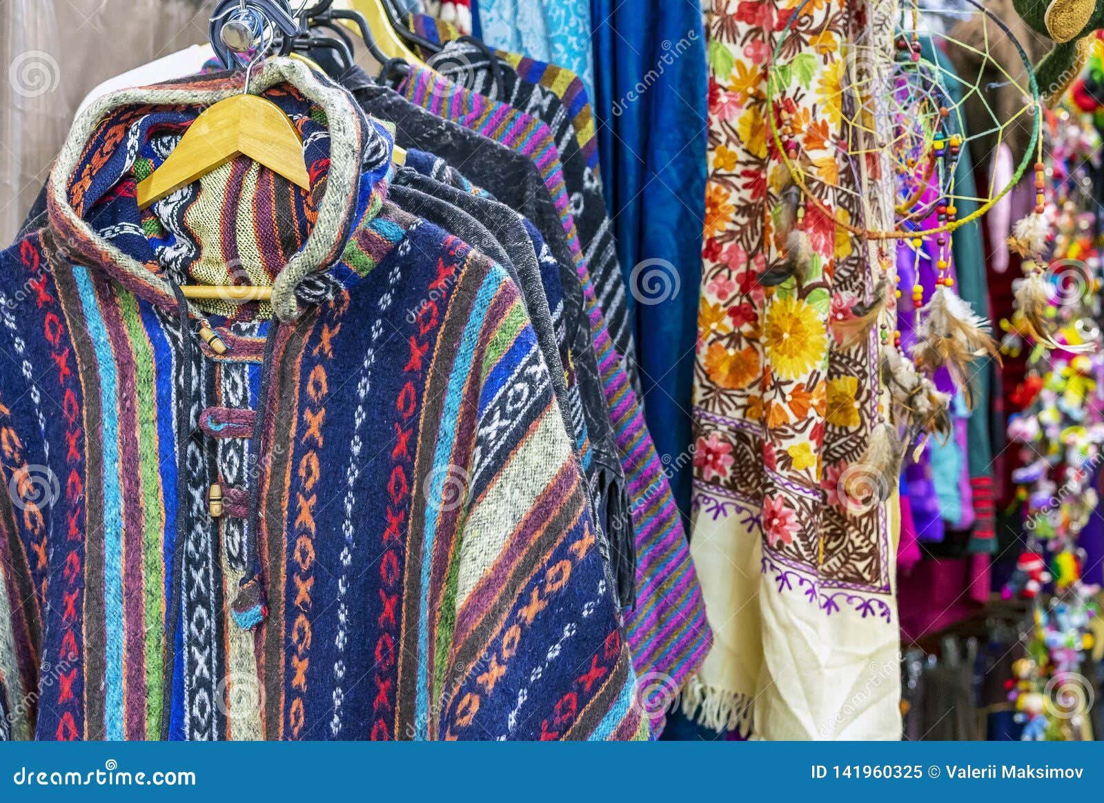 Bright Ethnic Clothes in a Retail Store Stock Image - Image of indian ...