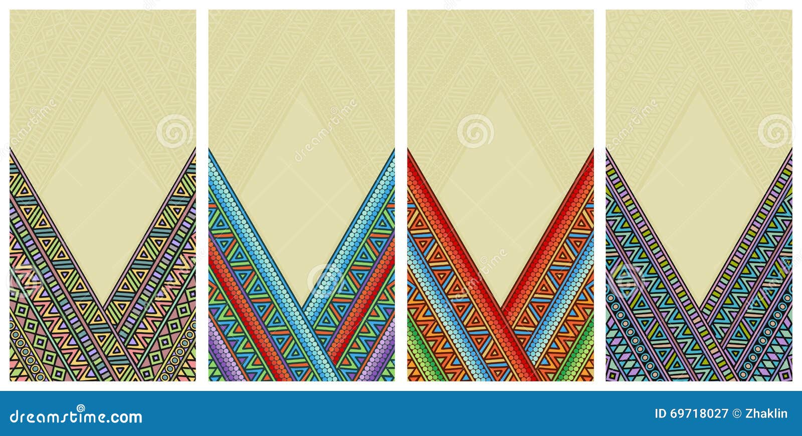 Ethnic Frame. Rectangular Decorative Border With Mexican Pattern. Size ...