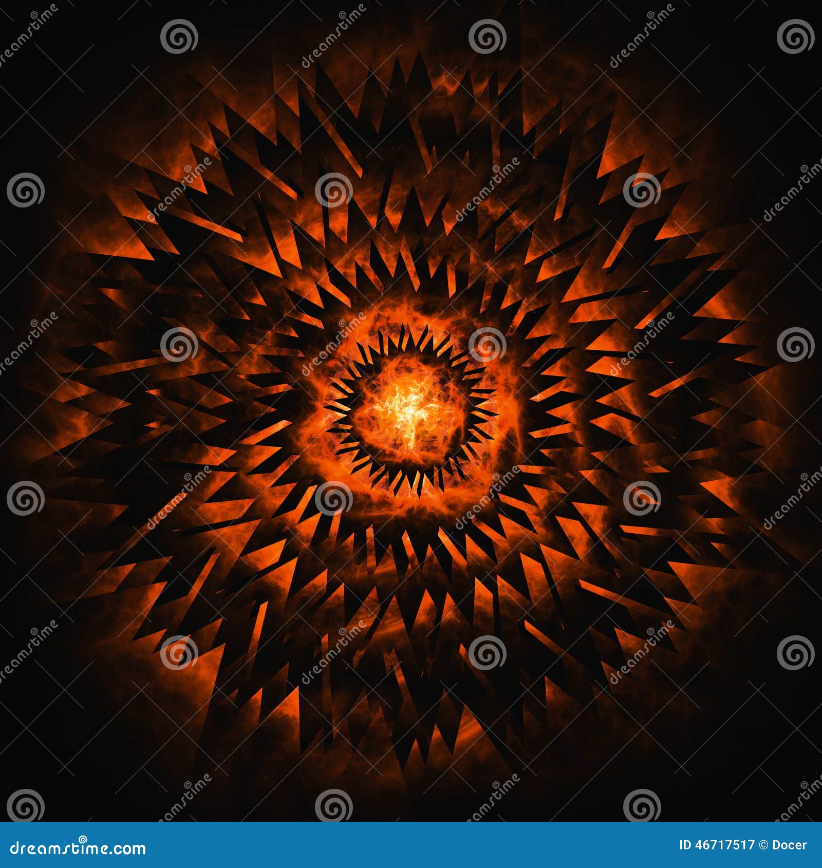 Bright Explosion Fire Backgrounds. Heat Deep Pointed Edge Hole Stock ...